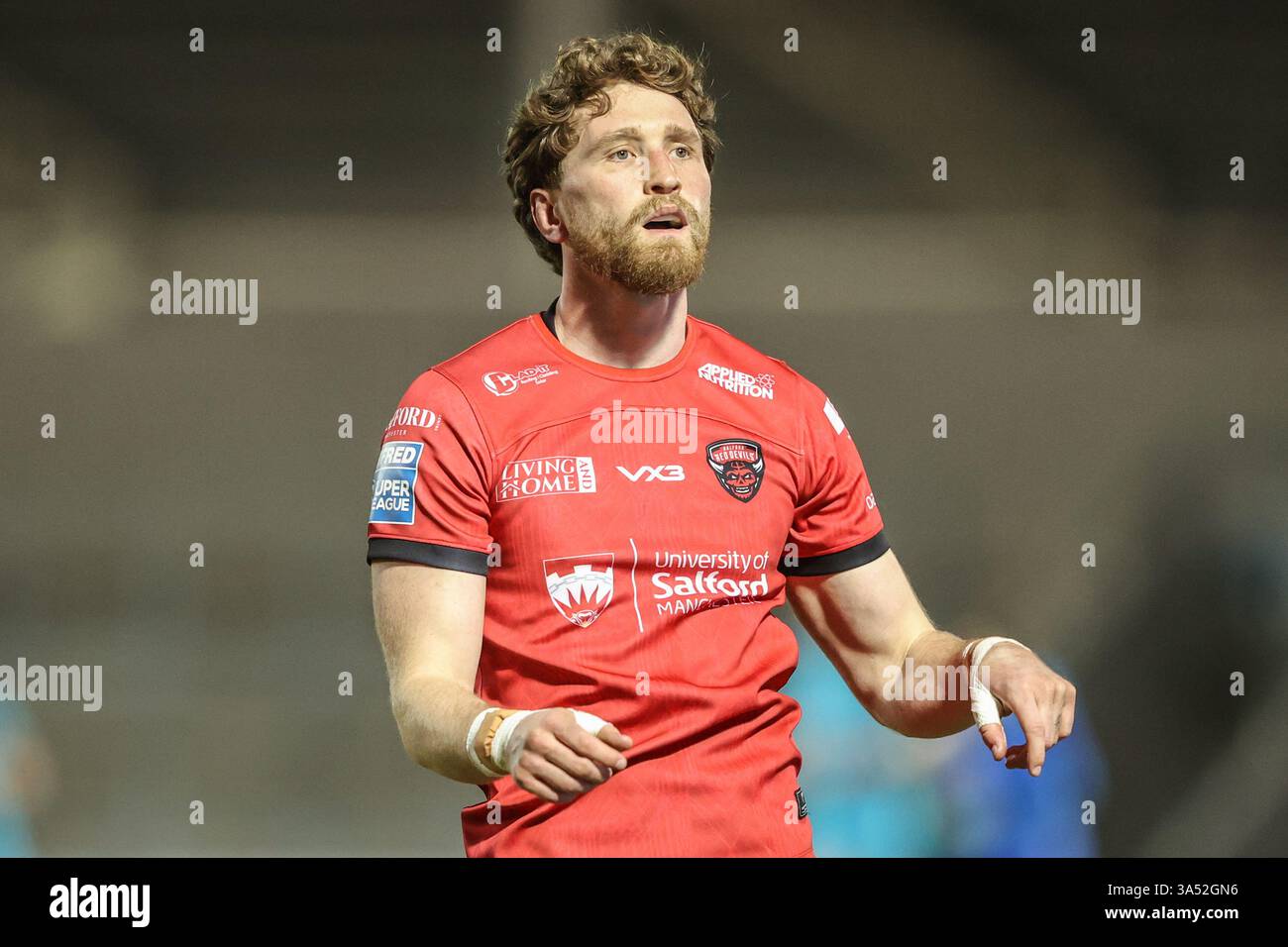 Ethan Ryan of Salford Red Devils during the Betfred Super League Round ...
