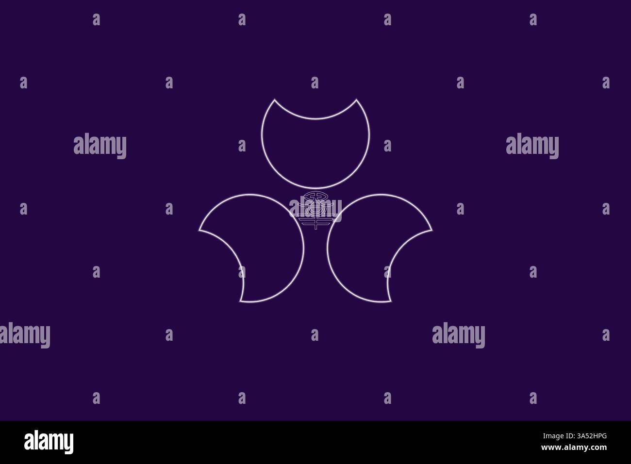 Official flag of Gunma. Prefecture in Japan. Vector illustration. Glow ...