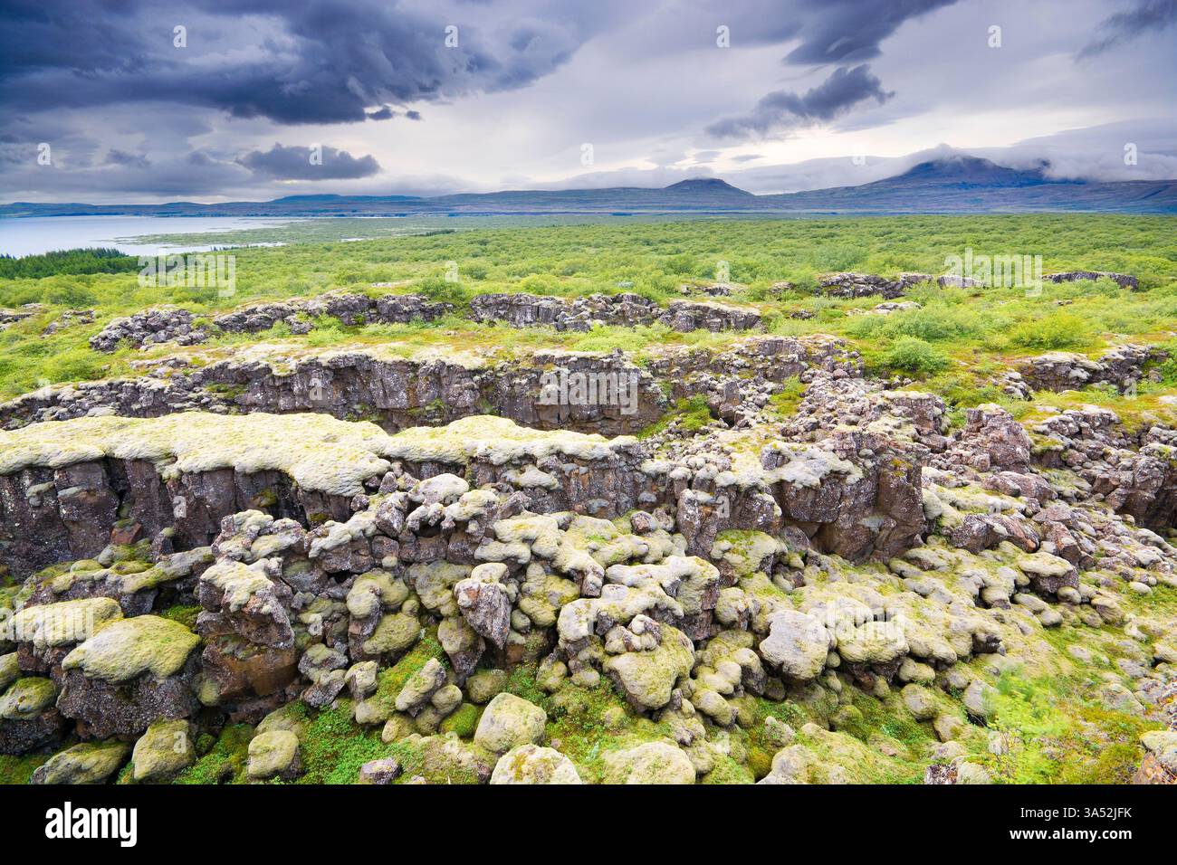 Tectonic rift at the junction of the Eurasian and North American plates ...