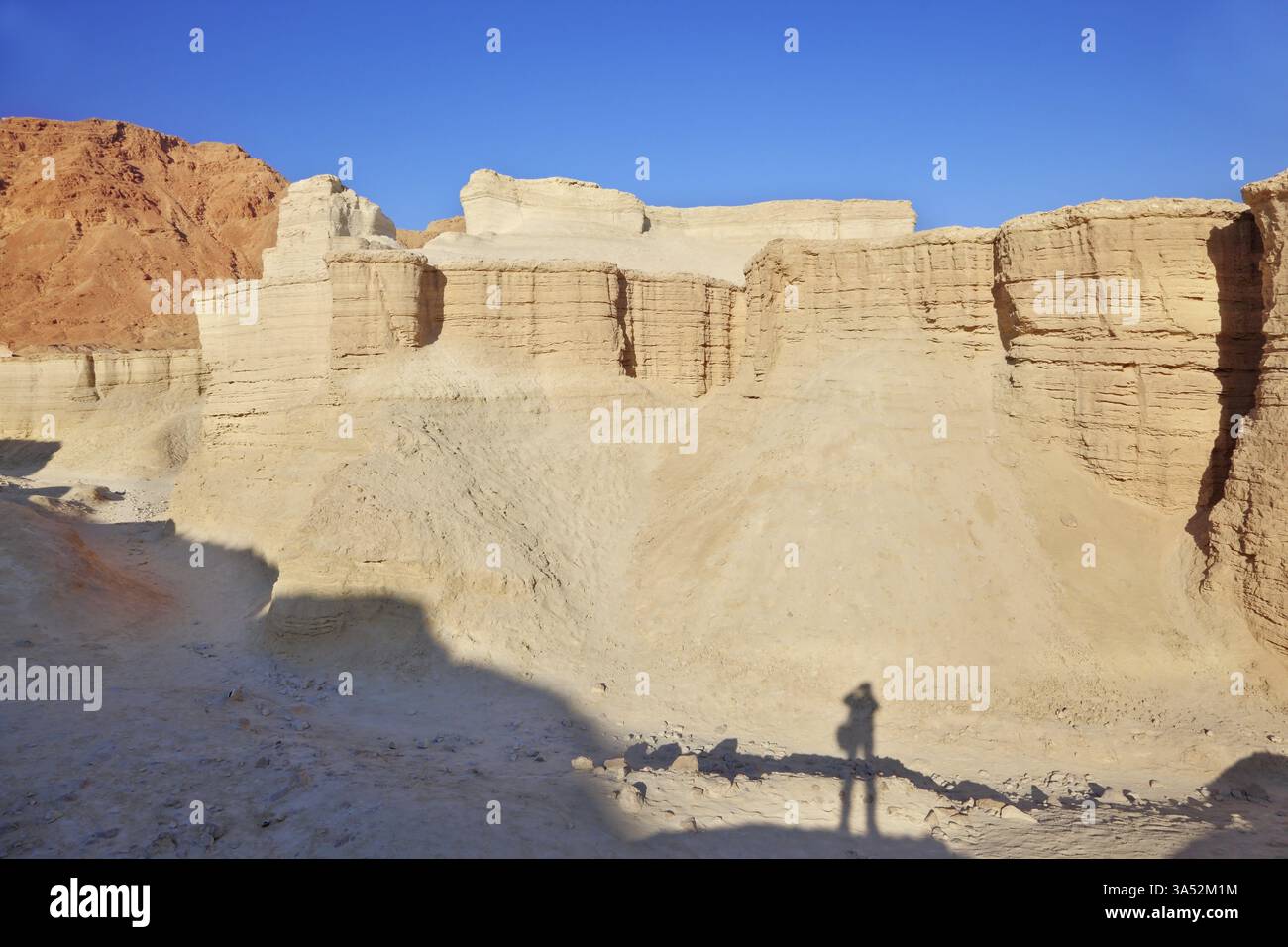 The ancient crumbling mountains of various forms in the Judean desert ...