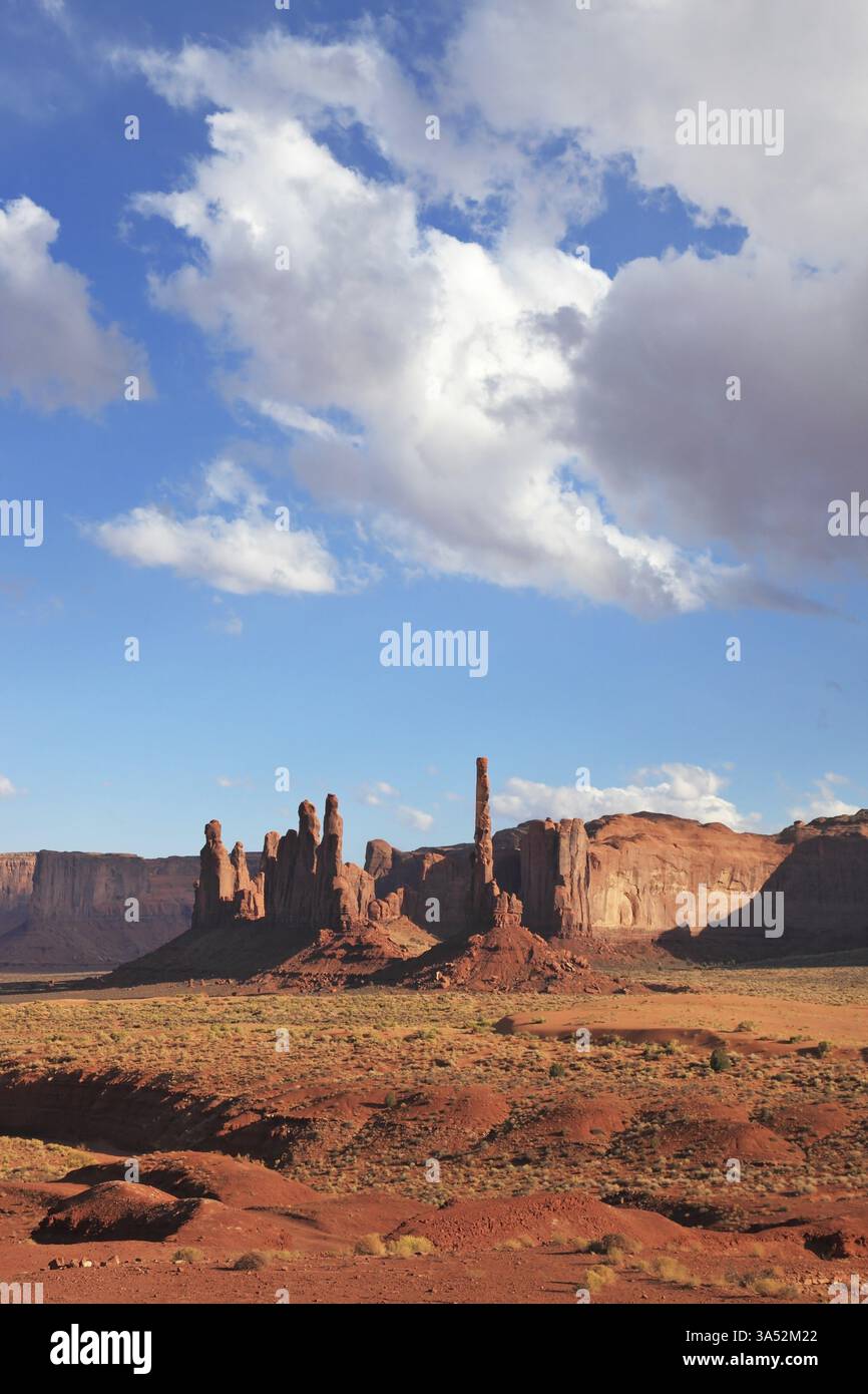 Red Desert. The famous cliffs of various forms of Monument Valley ...