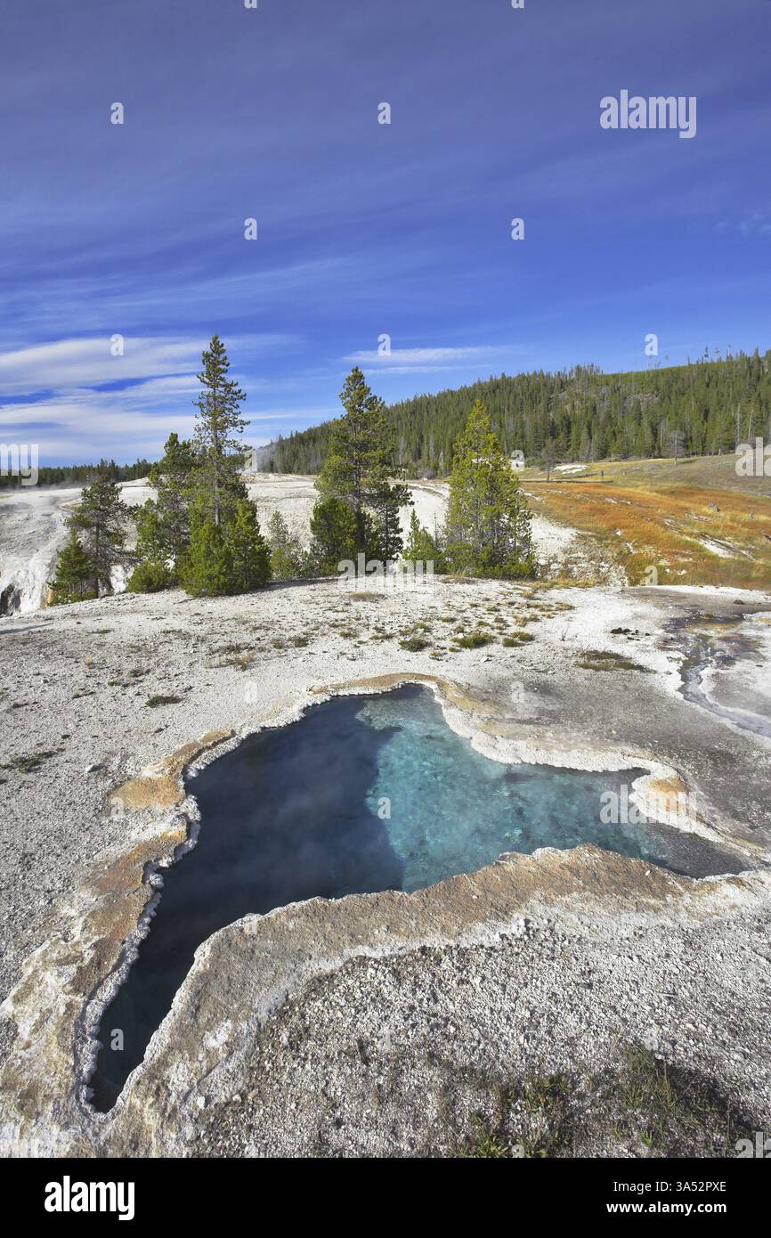 The most beautiful hot spring in park - The Blue star spring Stock ...