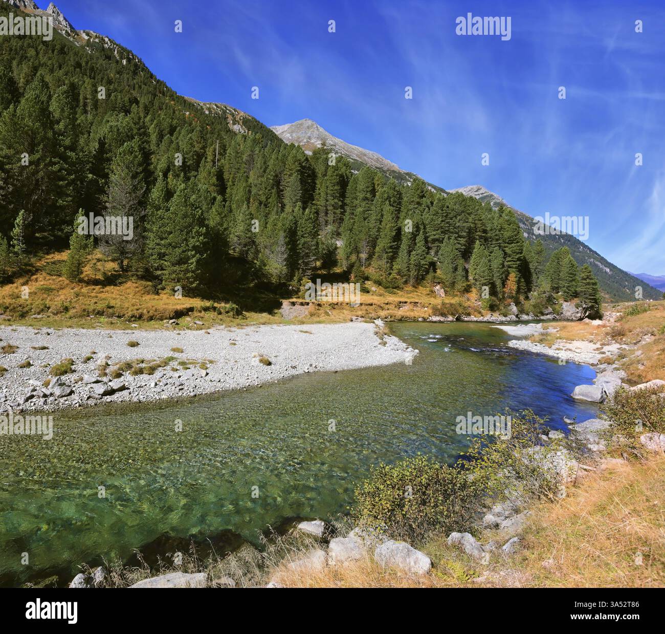 Austrian Alps. Headwaters of the famous Krimml waterfalls. The crystal ...