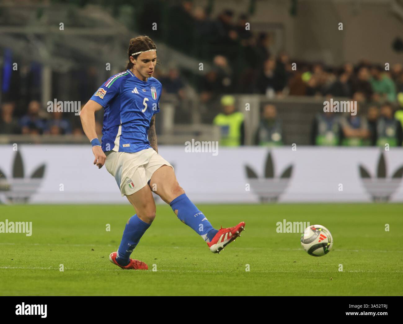 Milan, Italy. 20th Mar, 2025. Riccardo Calafiori of Italy during the ...