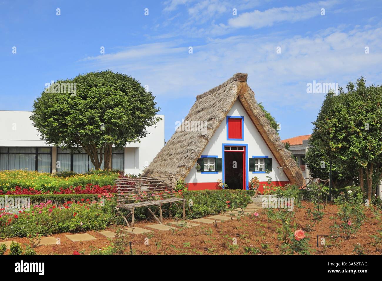 Charming white house with a gable roof. Old house-museum of the first ...