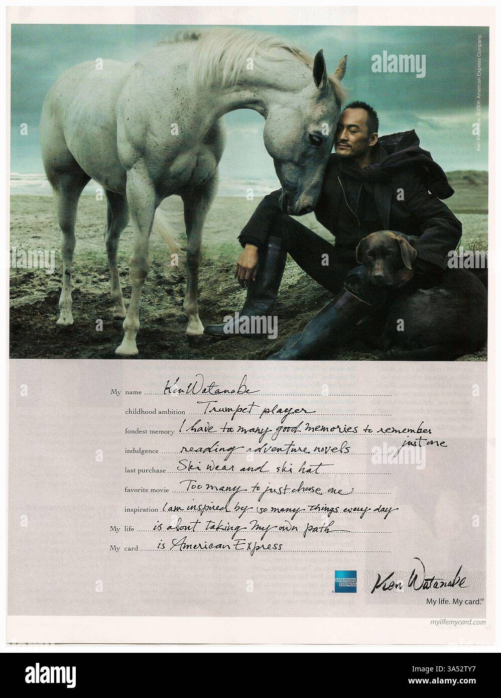 2006 Ken Watanabe for American Express ad Stock Photo - Alamy