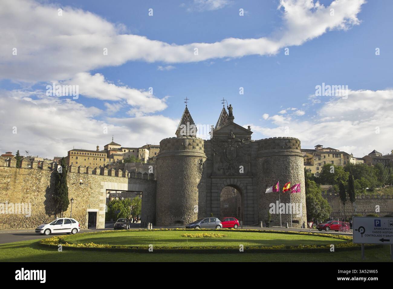 Ancient fine gate of city Toledo in a May sunny day Stock Photo - Alamy