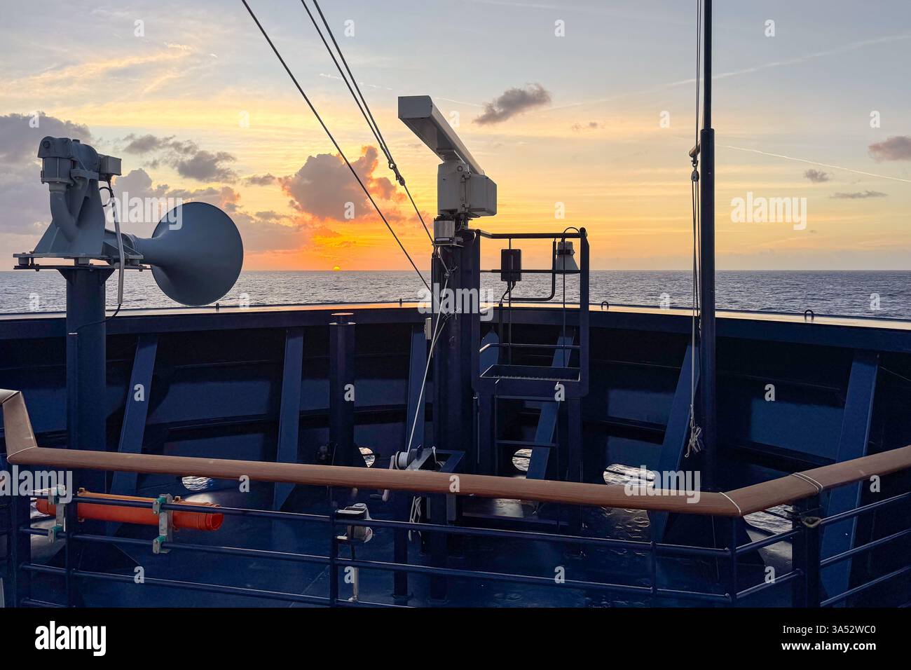 Detail shots of a cruise ship in the sunset Stock Photo - Alamy