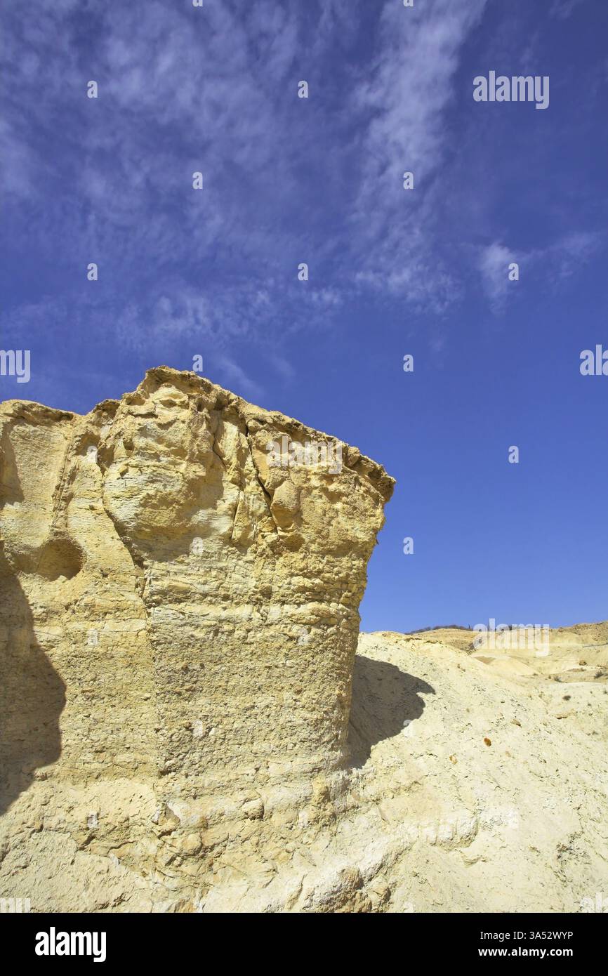 Natural formations from sandstone in the well-known gorge En-Avdat ...