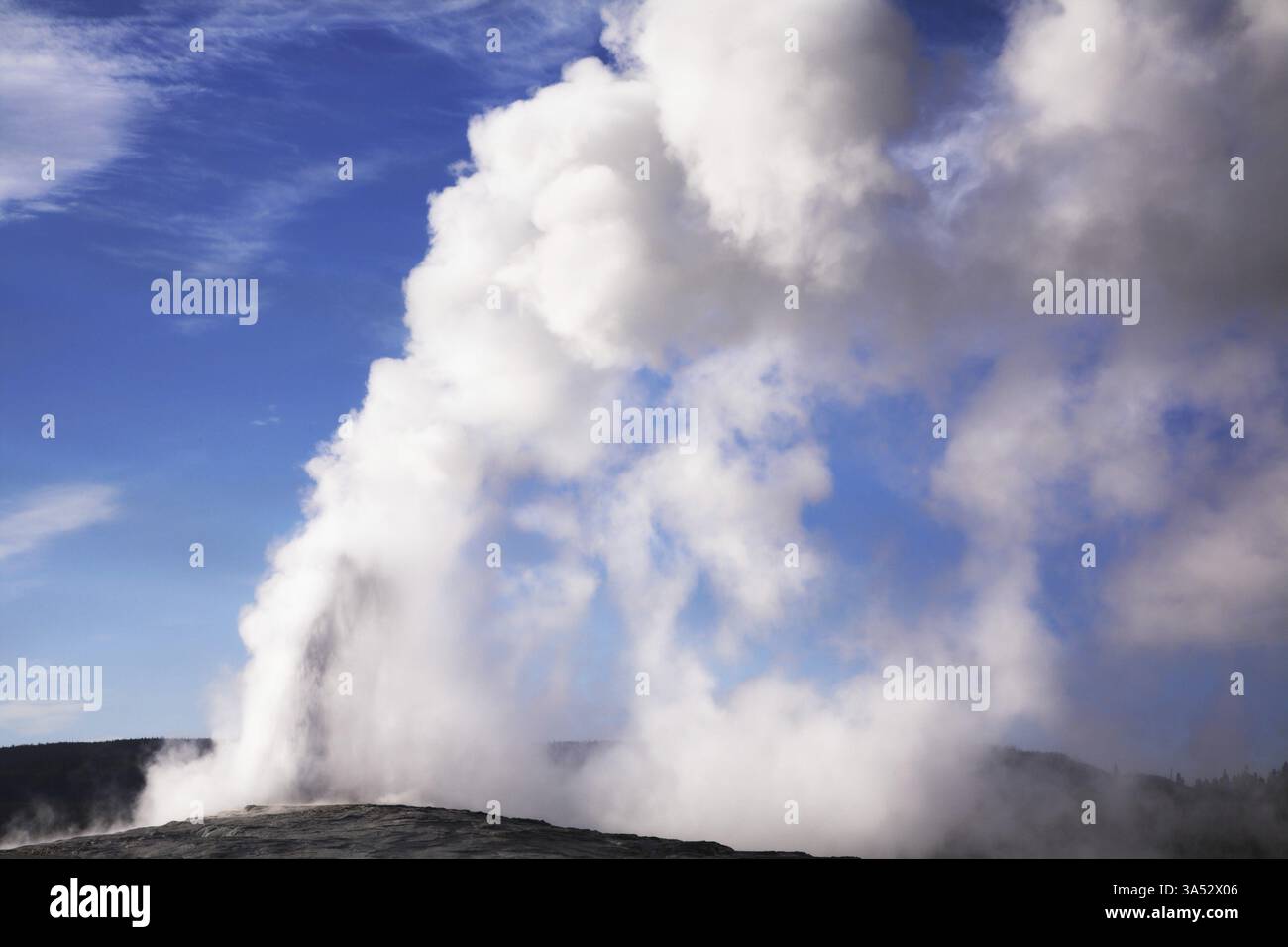 The boiling geothermal geyser in Yellowstone national park - Old ...