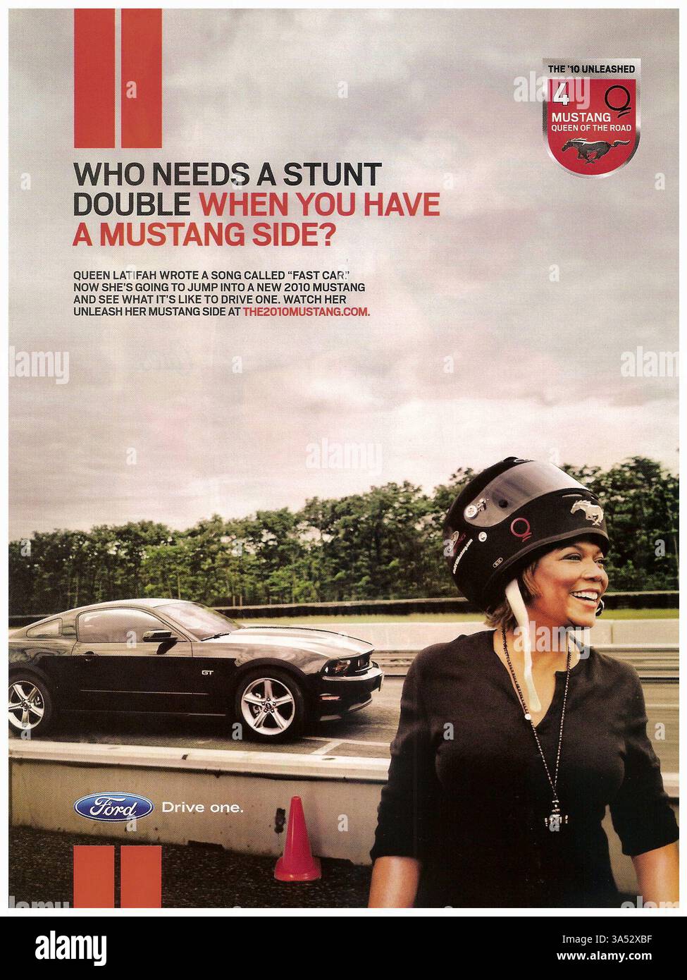 2009 Ford Mustang GT ad featuring Queen Latifah Stock Photo - Alamy