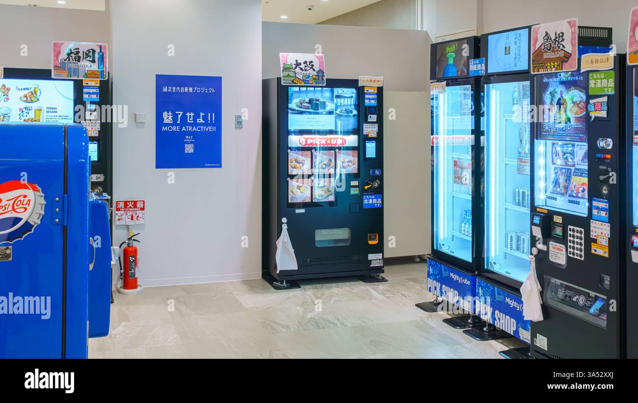 Osaka, Japan - Sep 25 2024, panoramic view of a room with a variety of ...
