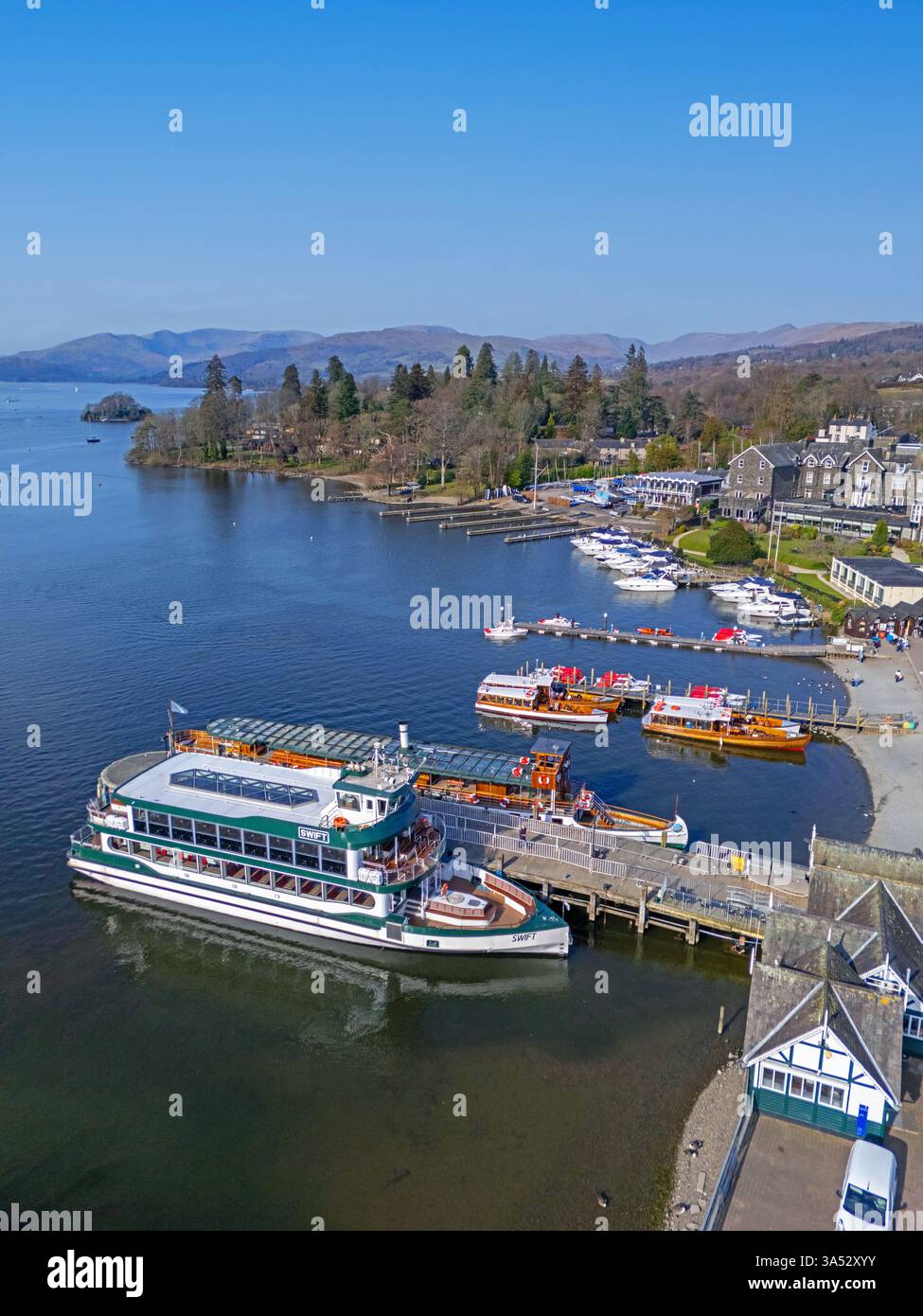 Lake Windermere Ferry photographed on the 1st day of Spring on the ...