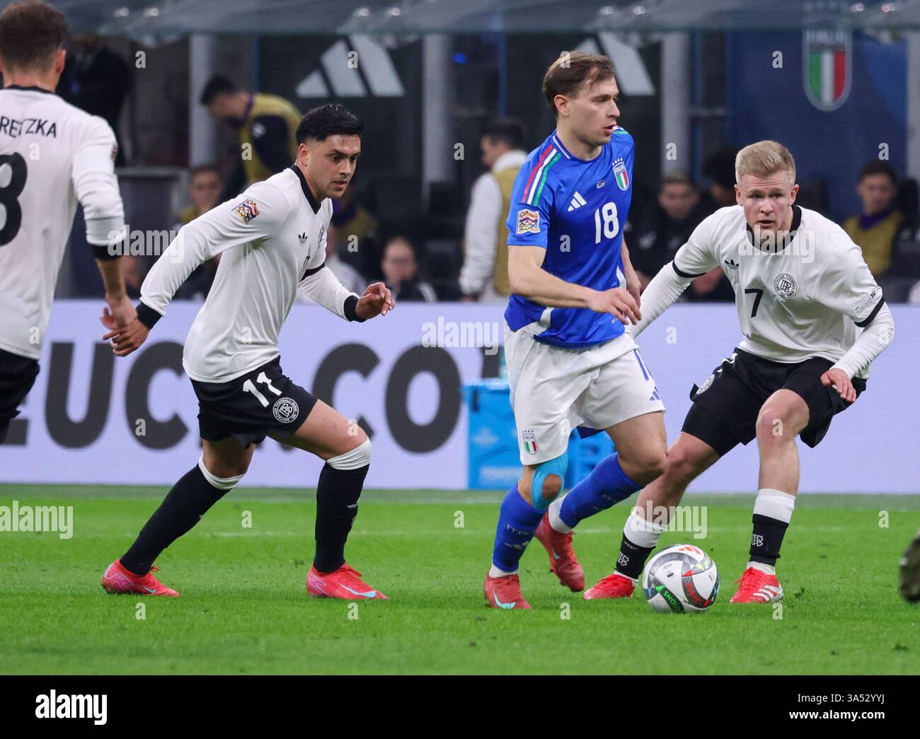 Milan, Milan, Italy. 20th Mar, 2025. During the first match of UEFA ...