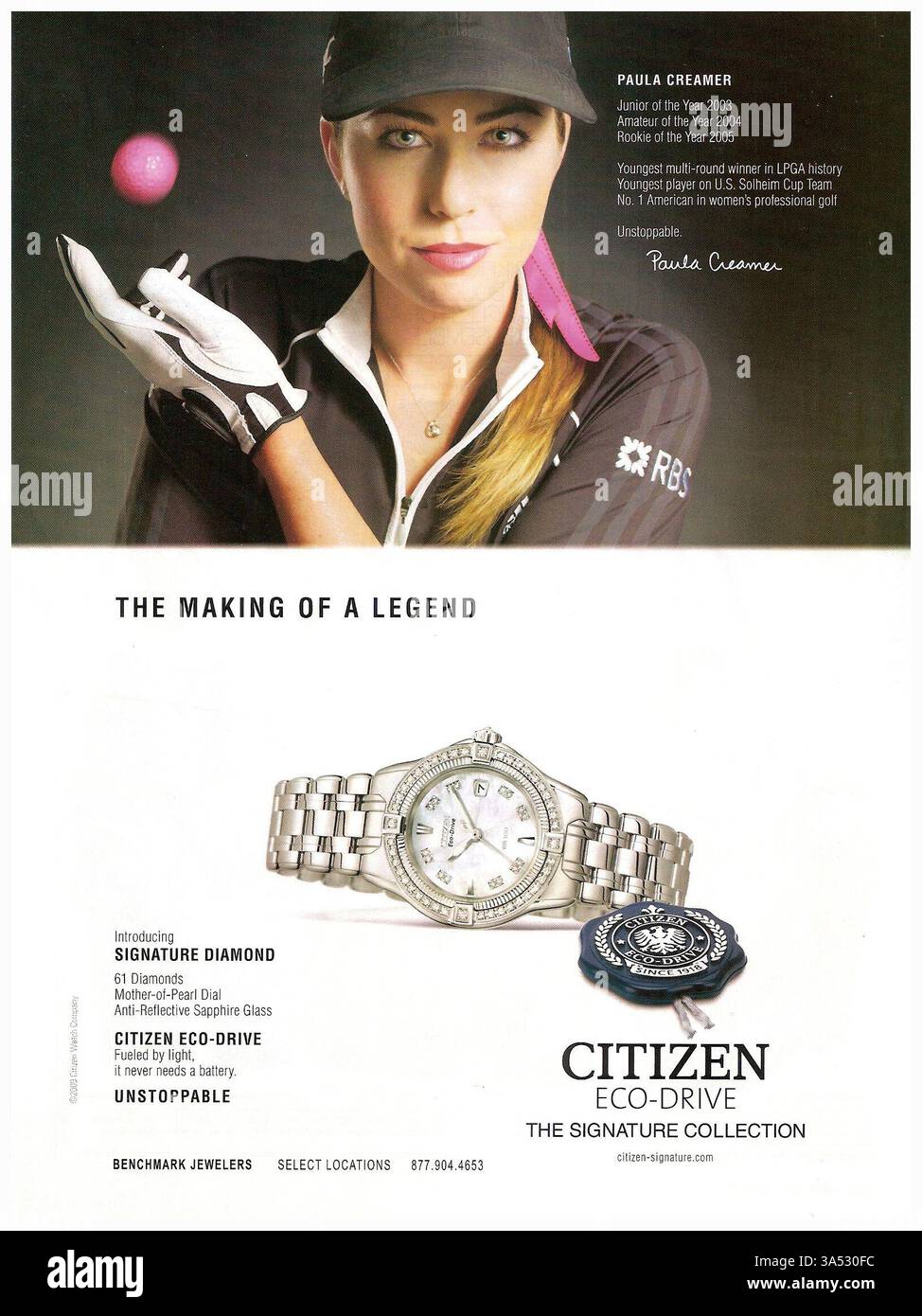 2009 advertisement for Citizen Eco-Drive Signature Diamond watches ...