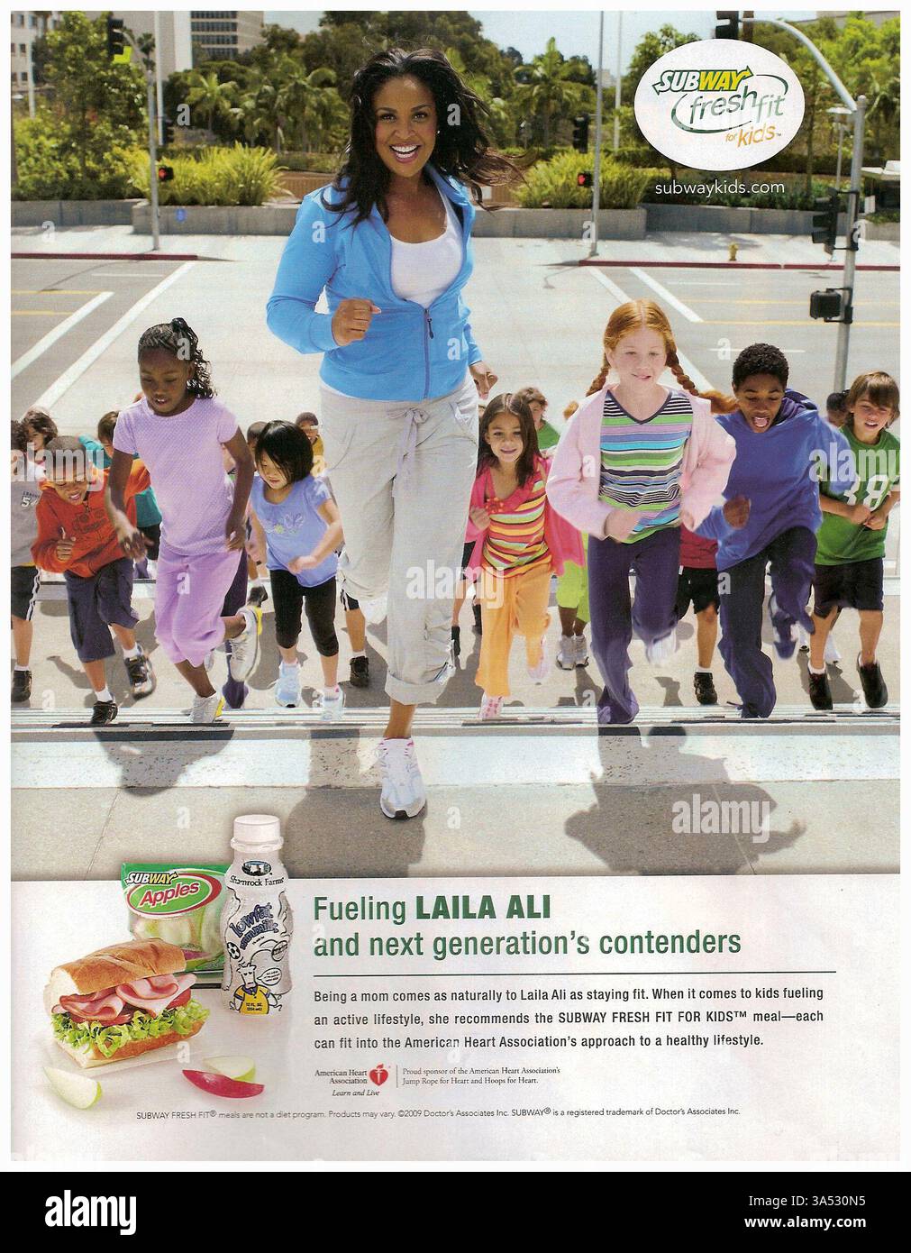 2009 laila ali for subway fresh fit for kids hi-res stock photography ...