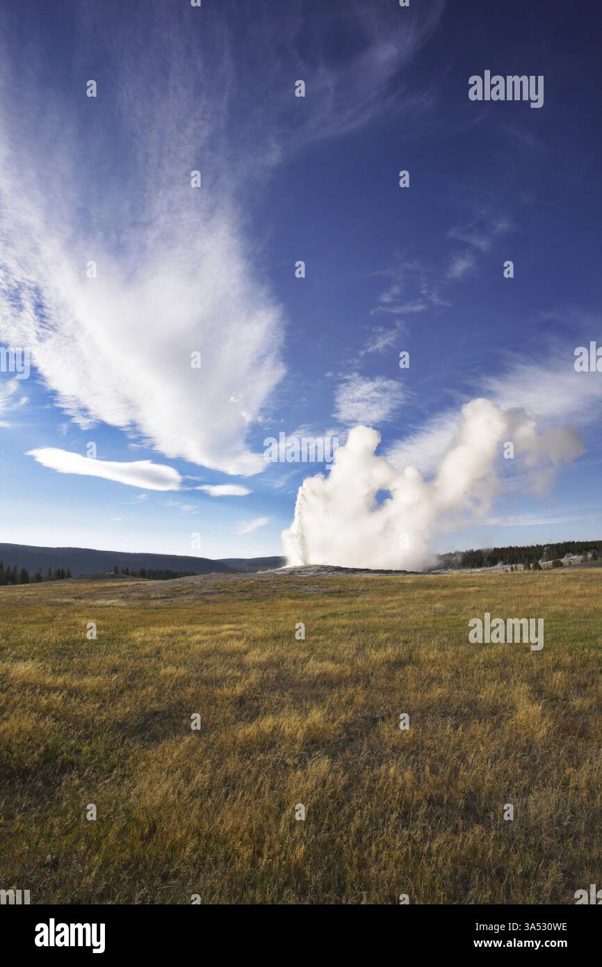 The most well-known of the world geyser in Yellowstone national park ...