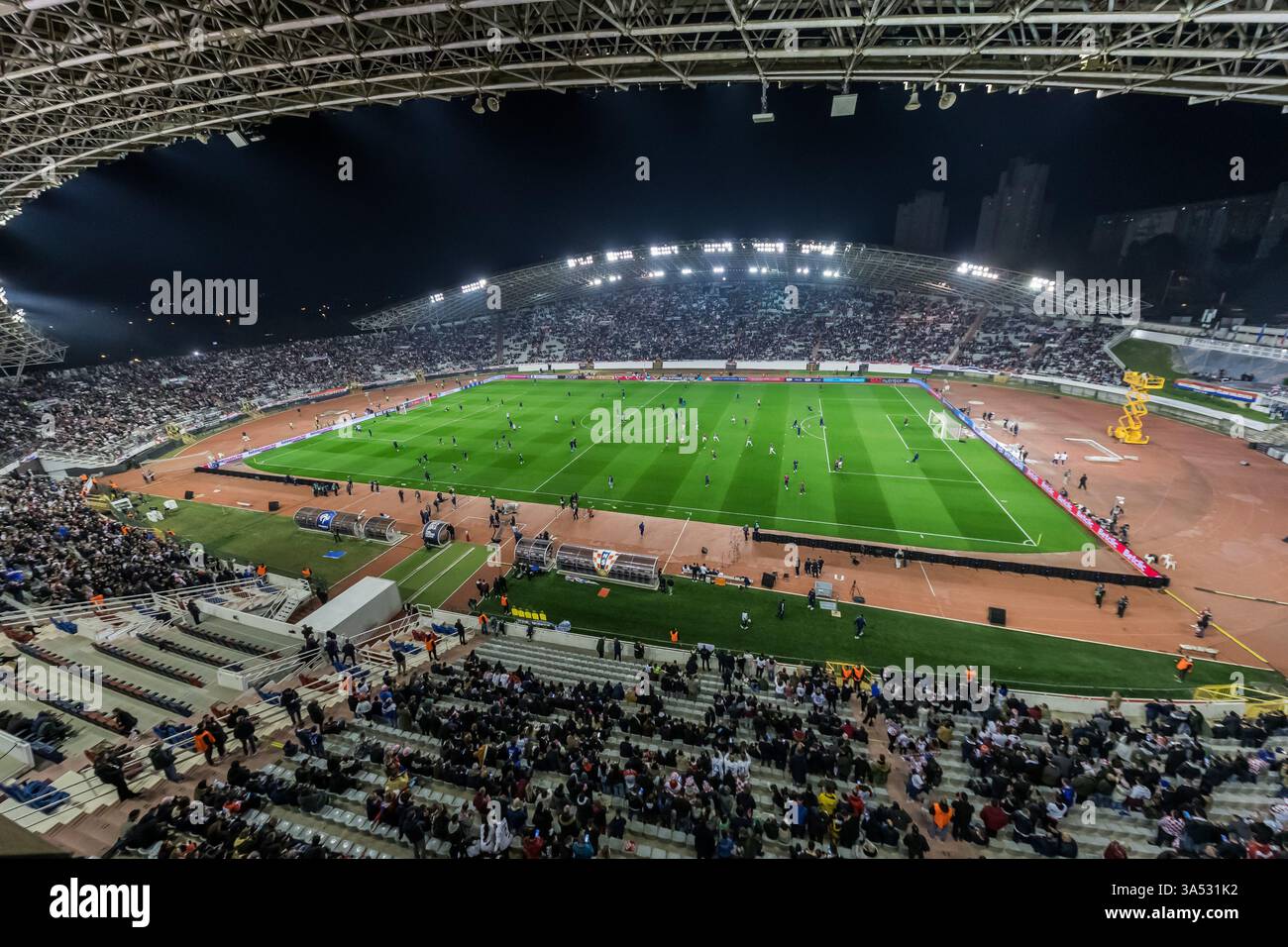 SPLIT, CROATIA - MARCH 20: General view of Stadion Poljud during the ...