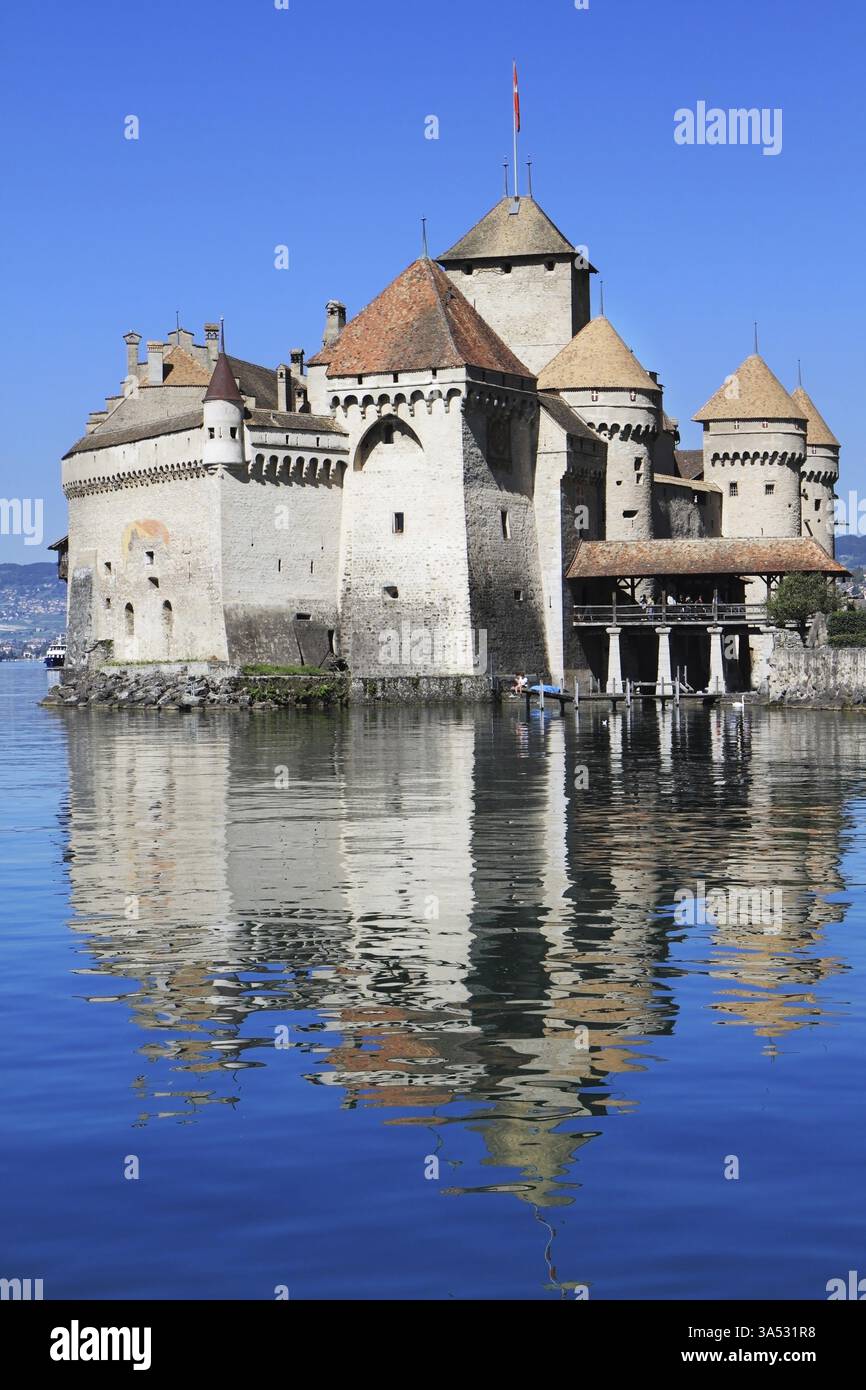 World famous castle chillon hi-res stock photography and images - Alamy