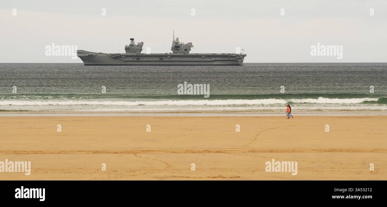 The HMS Prince of Wales (R09), Queen Elizabeth class aircraft carrier ...