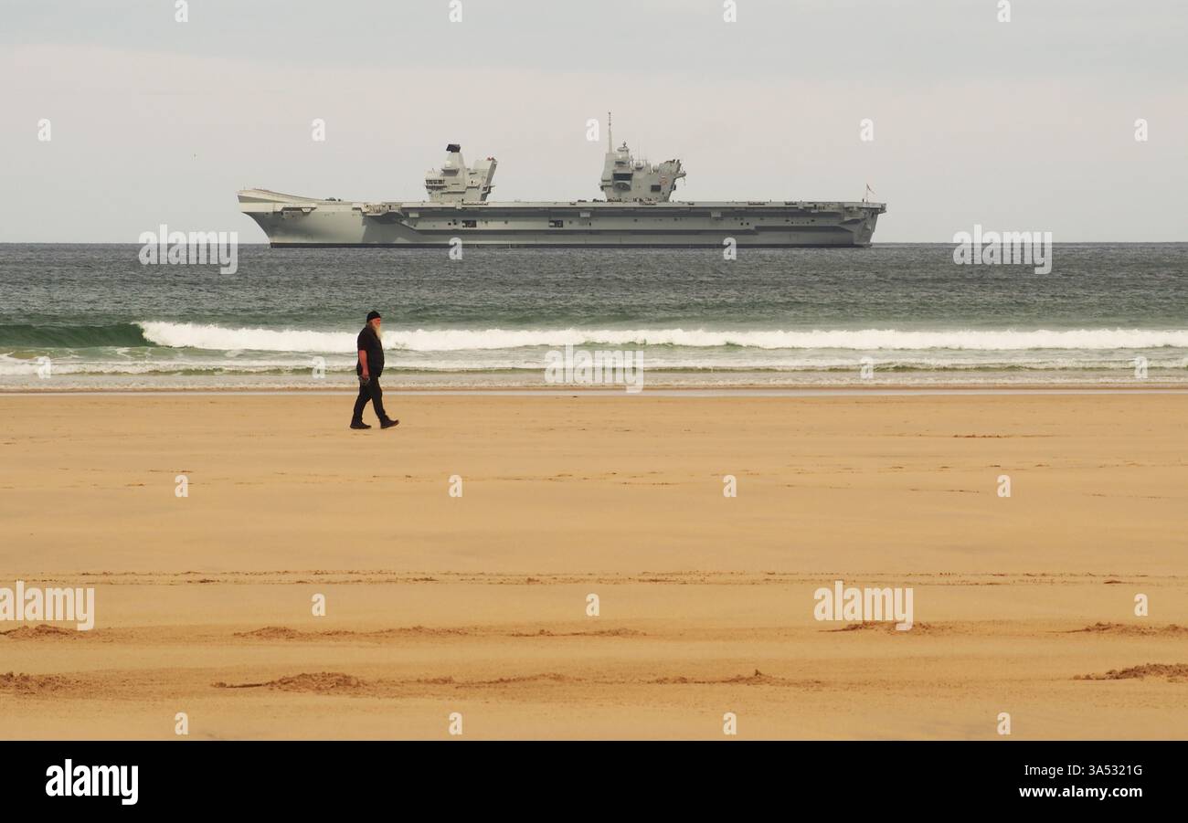 The HMS Prince of Wales (R09), Queen Elizabeth class aircraft carrier ...