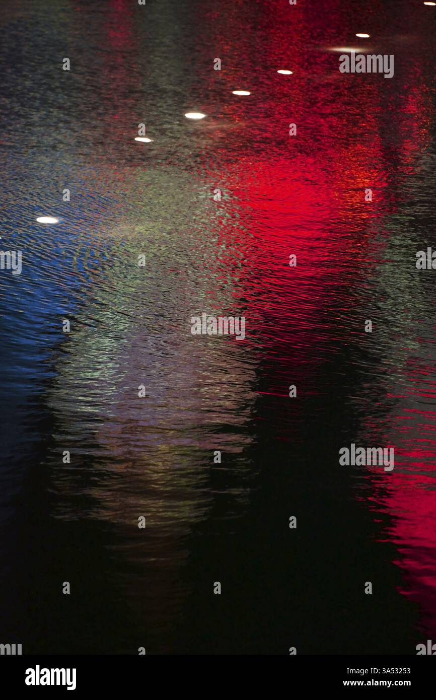 Abstract reflections and colour gradients on the smooth surface of a ...