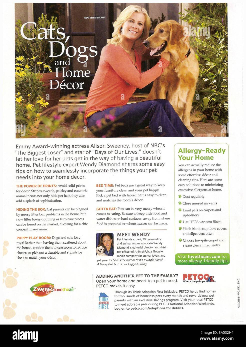 2010 Alison Sweeney for Zyrtec ad Stock Photo - Alamy