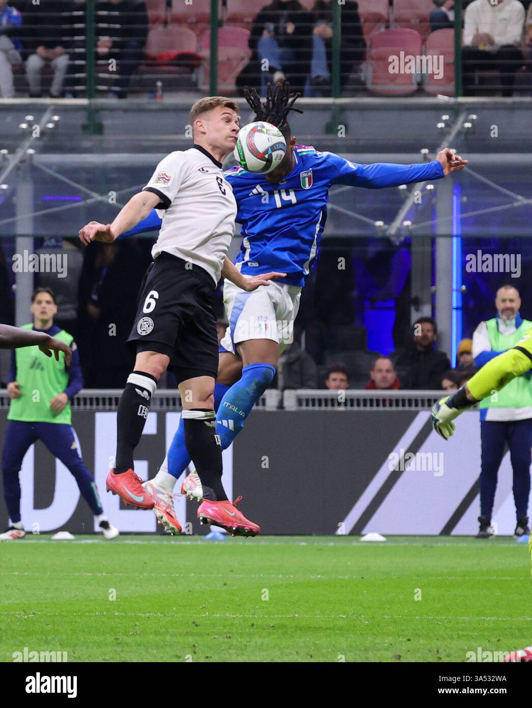 Milan, Milan, Italy. 20th Mar, 2025. During the first match of UEFA ...