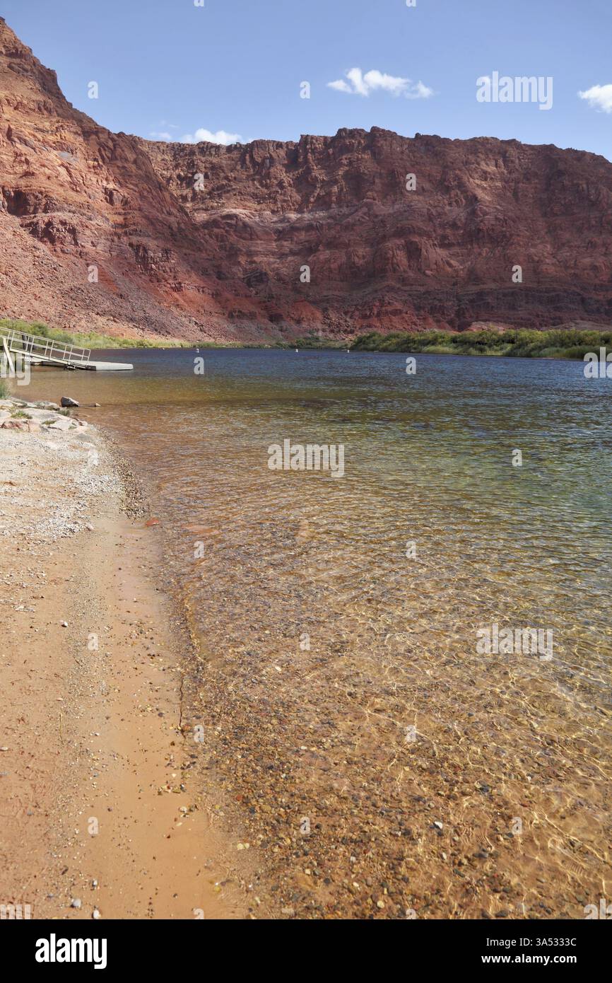 The magnificent river Colorado. A gentle shallow on the average a ...