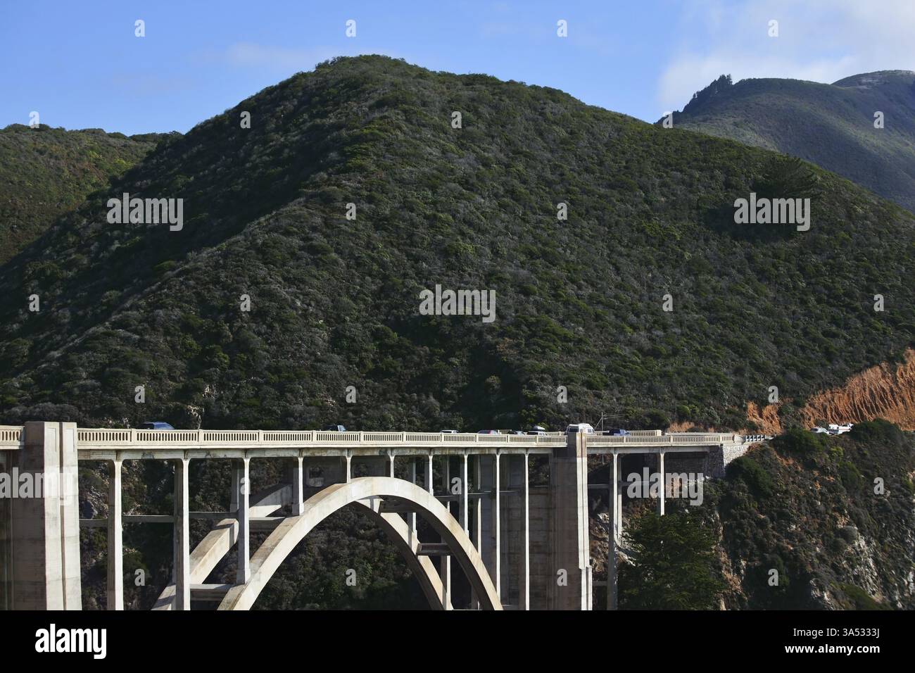 The triumph of engineering. The magnificent bridge on the coastal ...