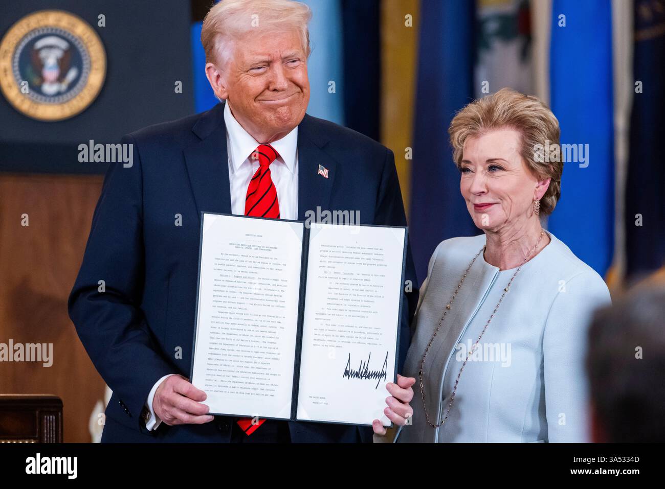 Washington, United States. 20th Mar, 2025. US President Donald Trump ...