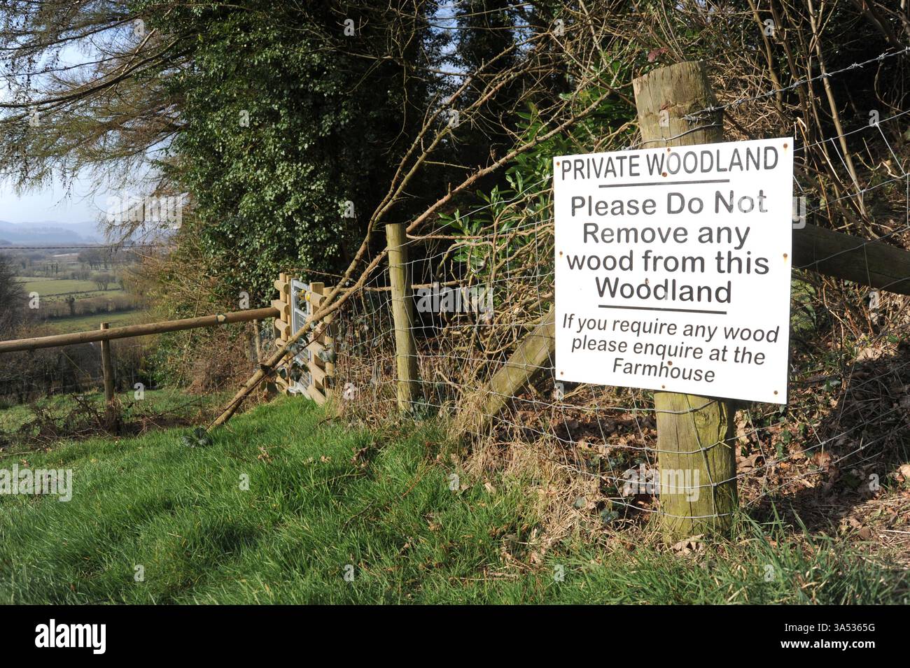 " PLEASE DO NOT REMOVE ANY WOOD" SIGN IN WOODLAND RE CONSERVATION FIRES ...