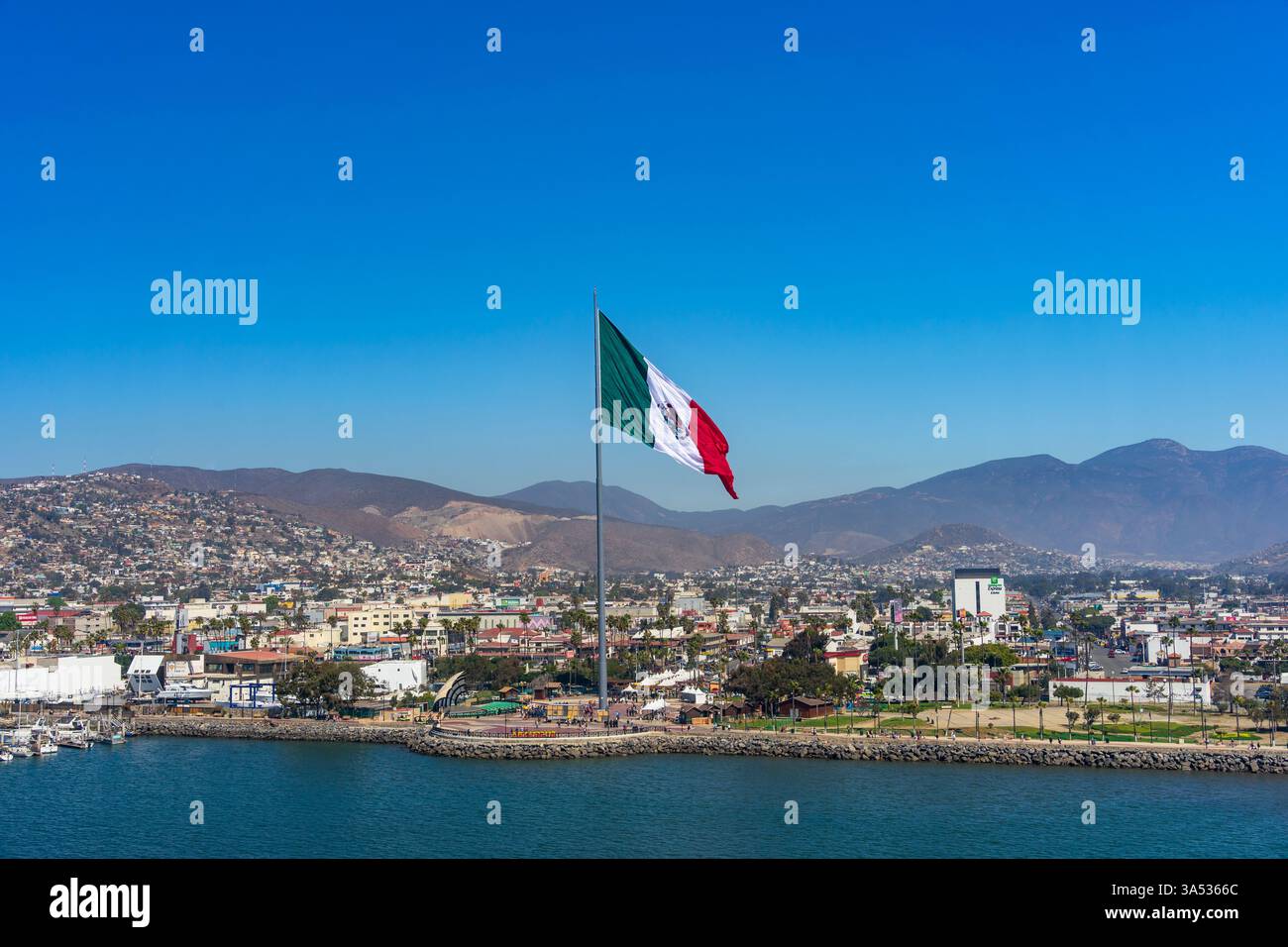 Ensenada, BC, Mexico – February 24, 2025: View of the waterfront area ...