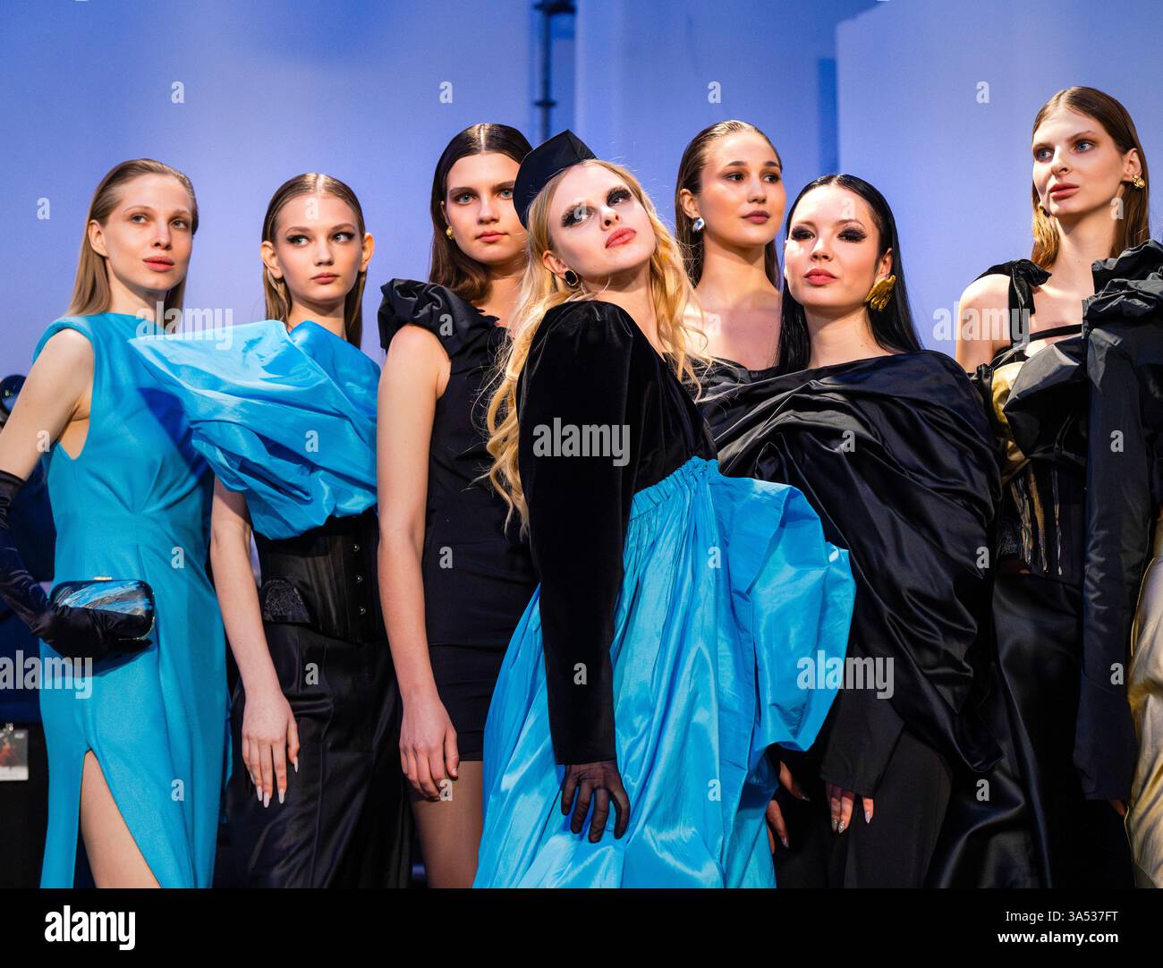 Kyiv, Ukraine - 14th. February. 2025: Modelss of DOBROVA fashion brand ...