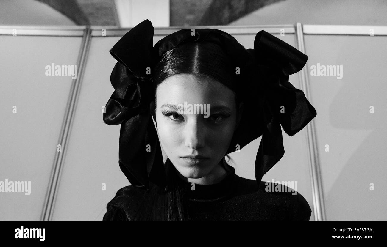 Kyiv, Ukraine - 14th. February. 2025: Model of DOBROVA fashion brand ...