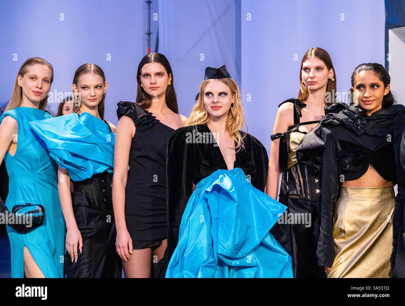 Kyiv, Ukraine - 14th. February. 2025: Modelss of DOBROVA fashion brand ...