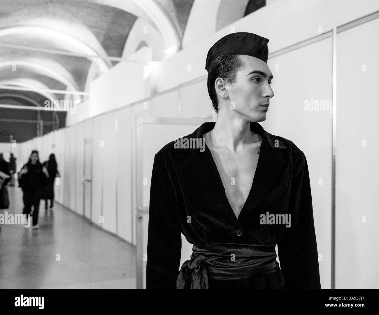 Kyiv, Ukraine - 14th. February. 2025: Model of DOBROVA fashion brand ...