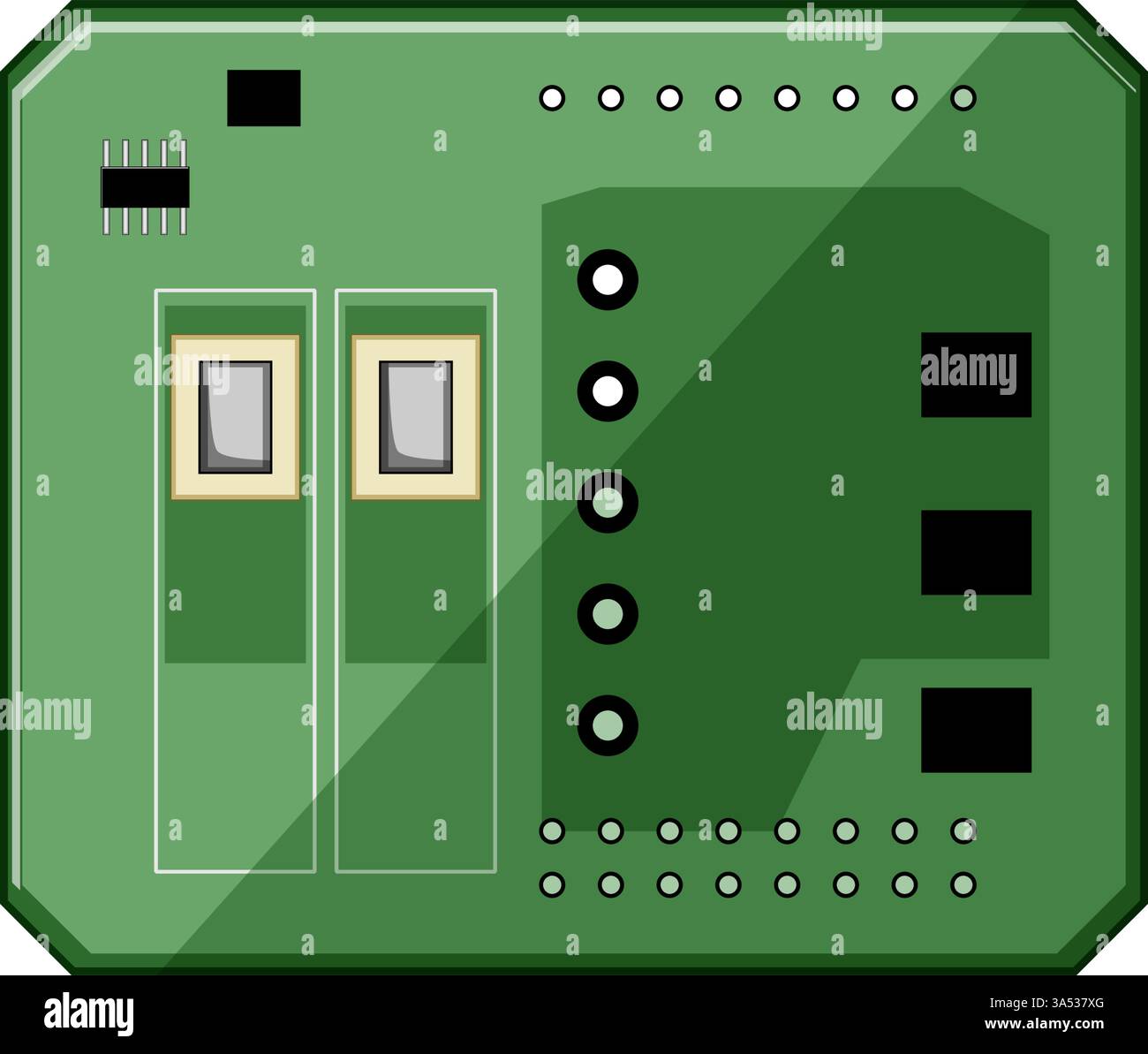 transistor circuit board cartoon vector illustration Stock Vector Image ...
