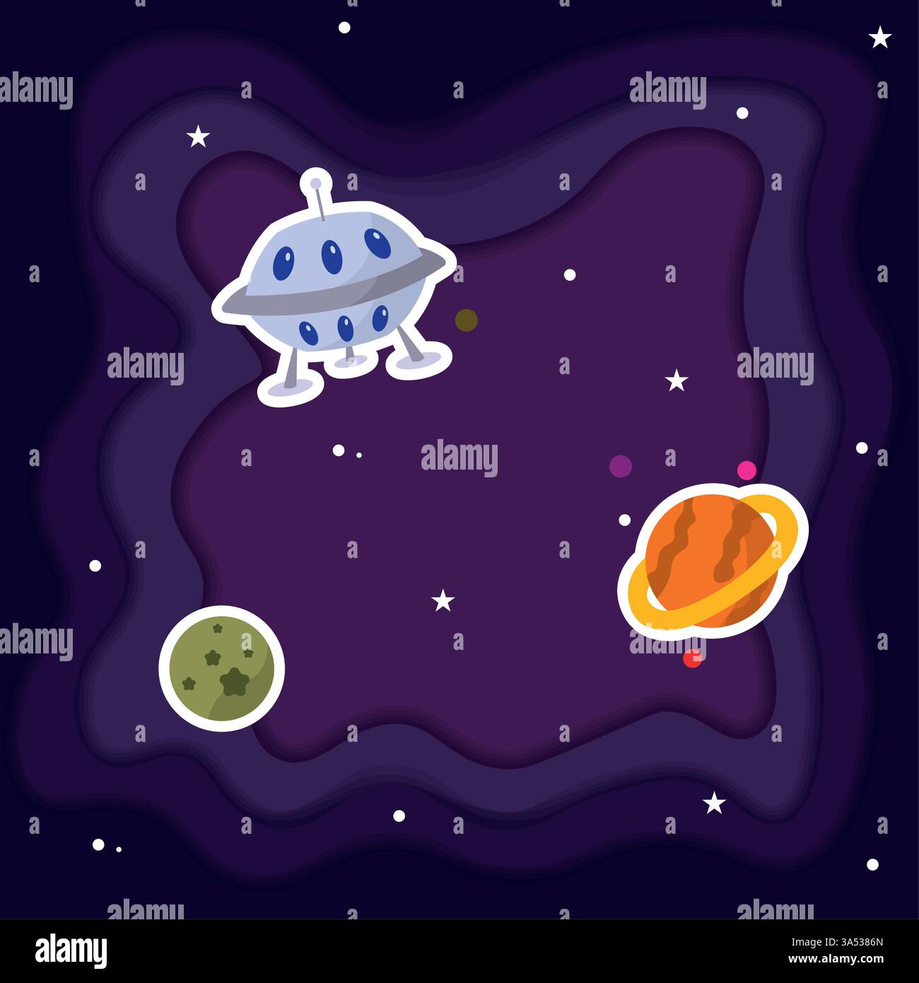 Space ufo planets Stock Vector Images - Alamy