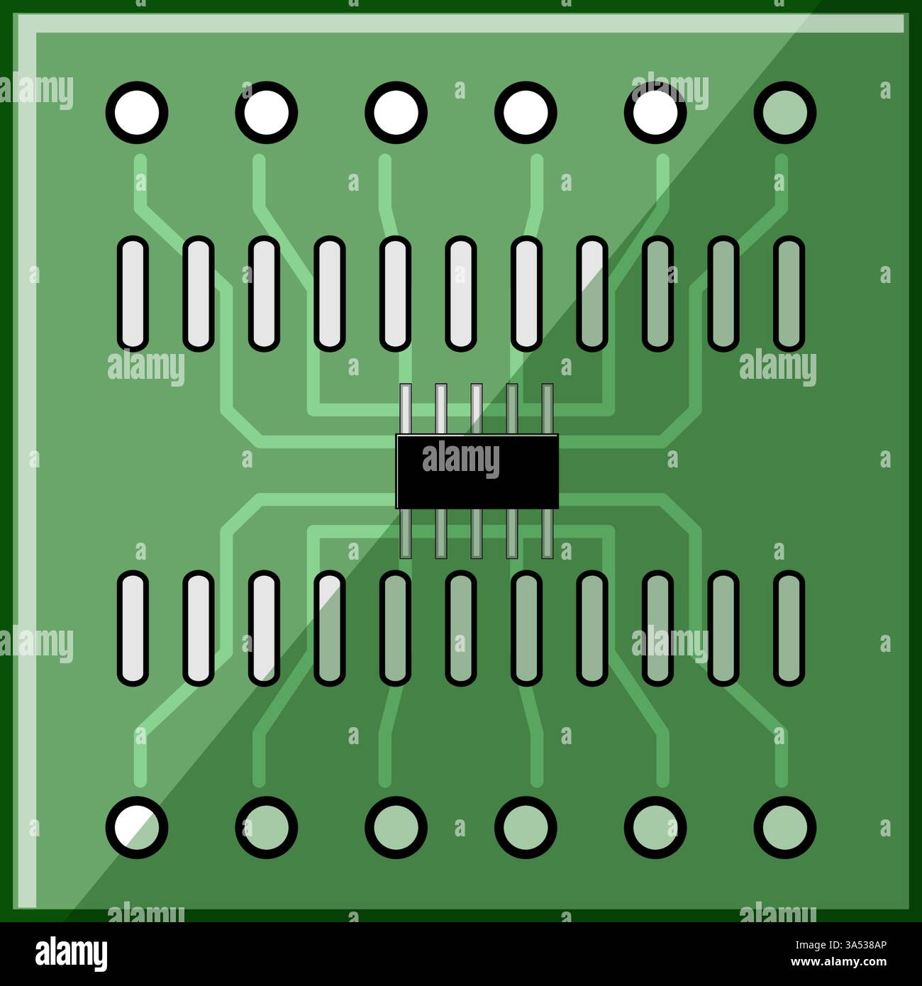layout circuit board cartoon vector illustration Stock Vector Image ...