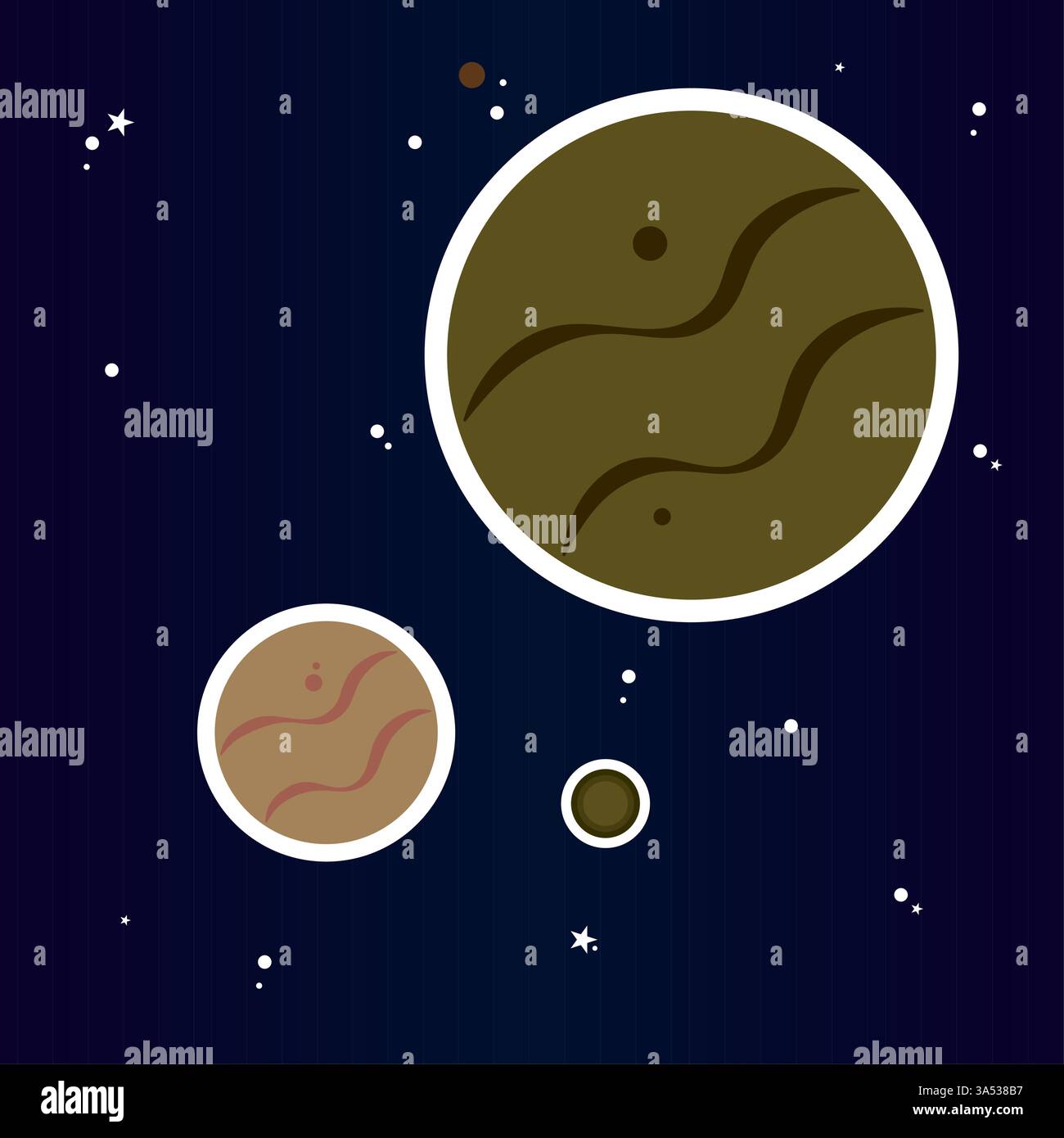 Colored universe background with a group of planets Vector Stock Vector ...
