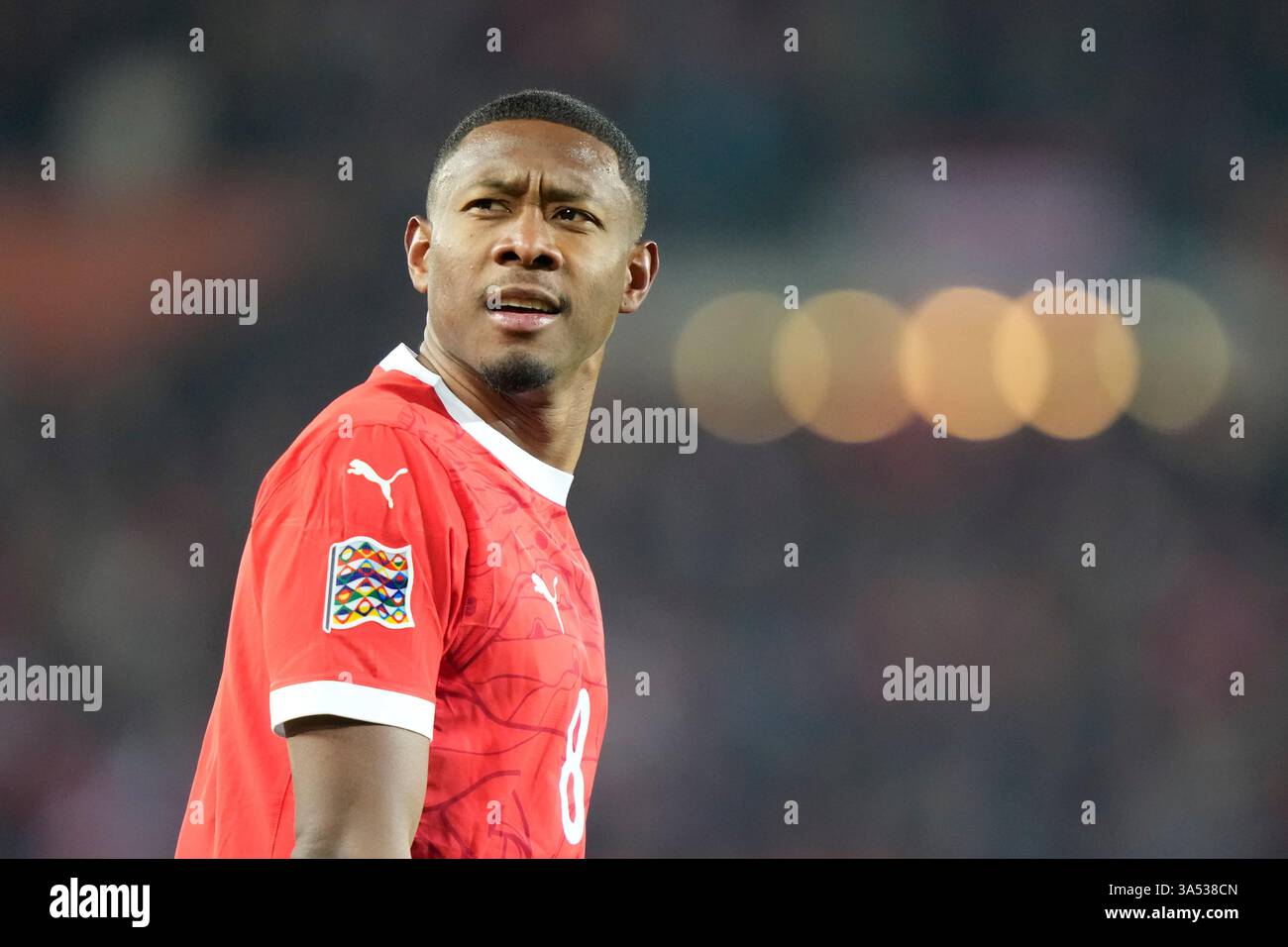 VIENNA, AUSTRIA - MARCH 20: David Alaba of Austria with emotions during ...