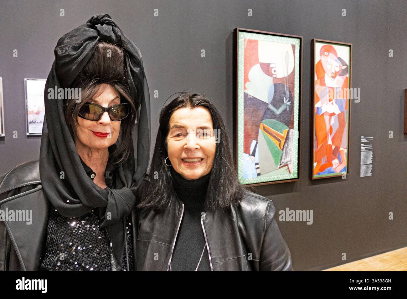American fashion stylist and journalist Diane Pernet (left) and French ...