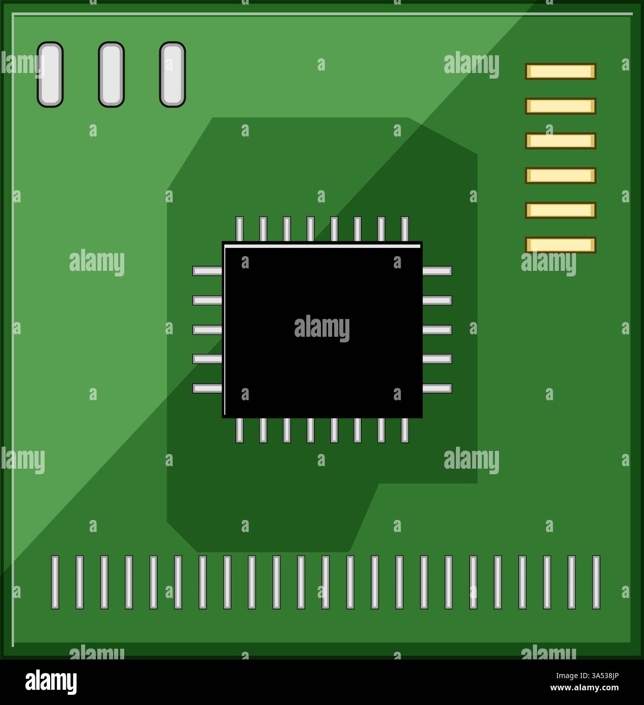 fabrication circuit board cartoon vector illustration Stock Vector ...