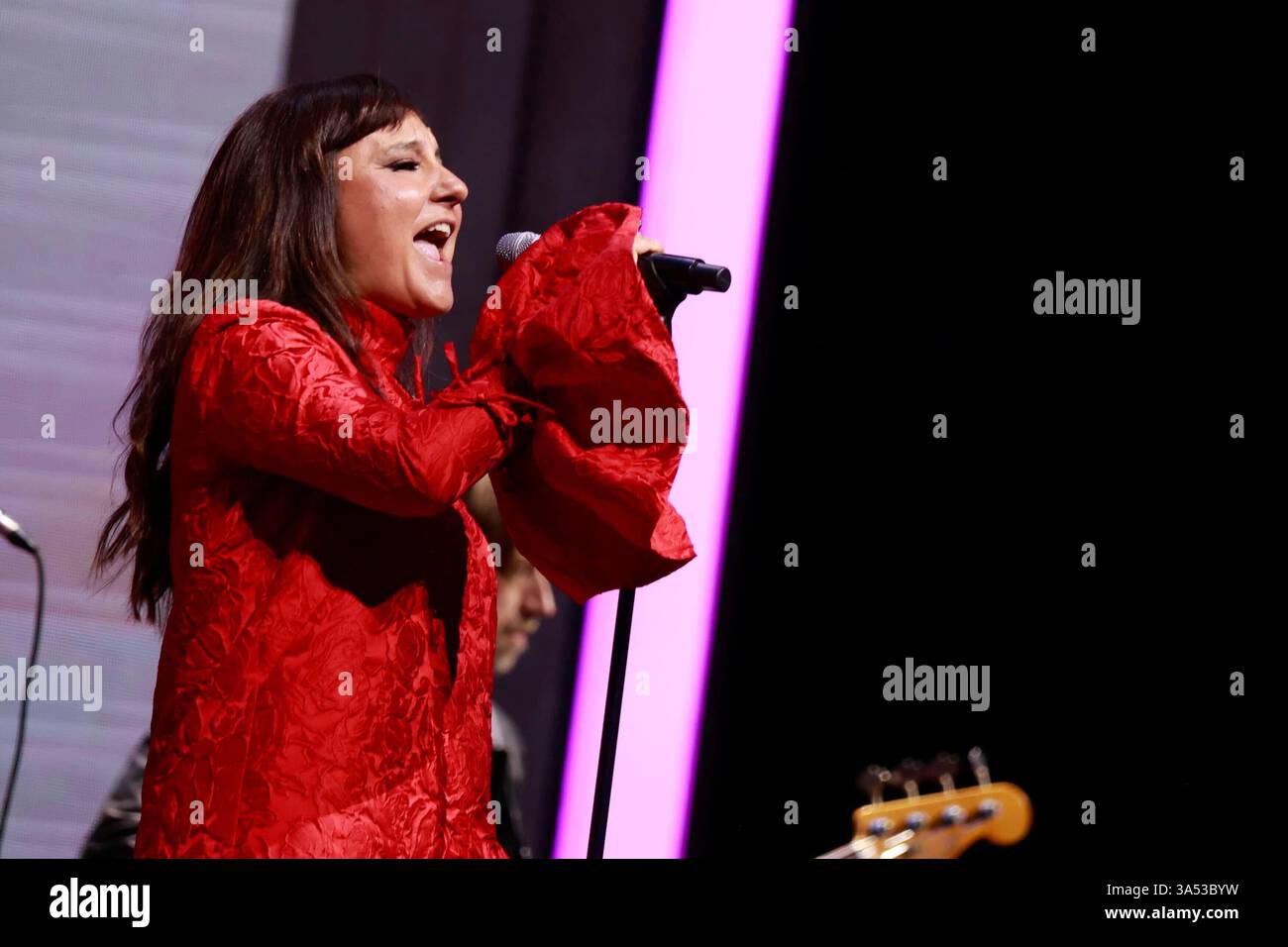 The singer Eva Amaral performs during the Cadena Dial 2025 awards gala ...
