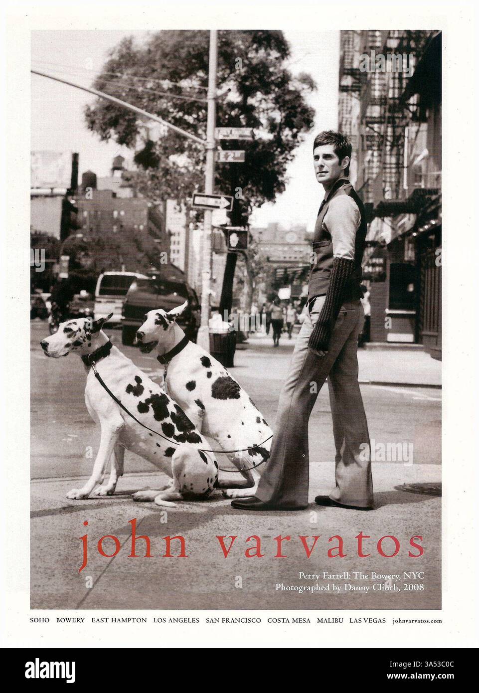 2008 advertisement for John Varvatos featuring Perry Farrell, the lead ...