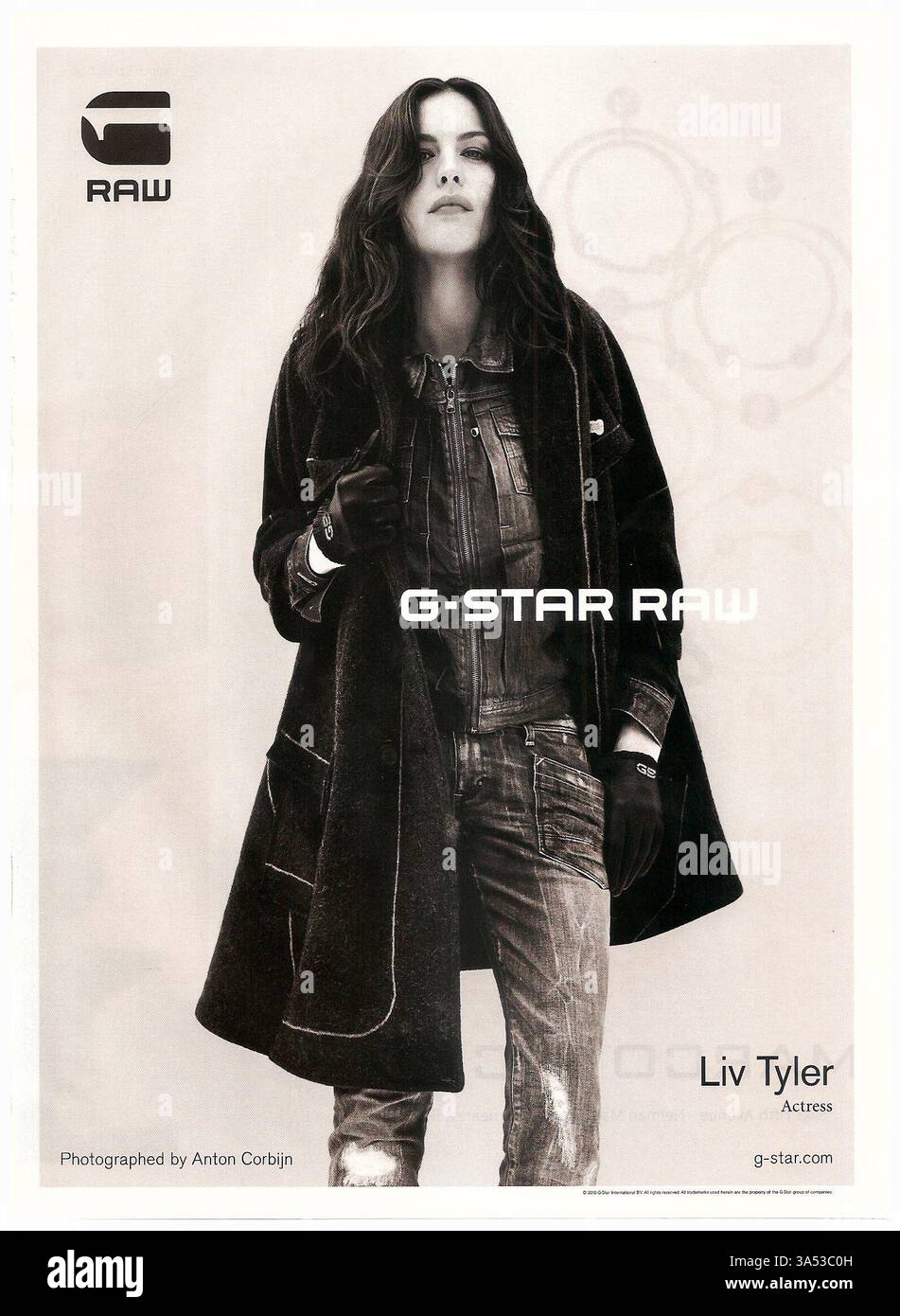 2010 an advertisement for G-Star RAW featuring actress Liv Tyler Stock ...