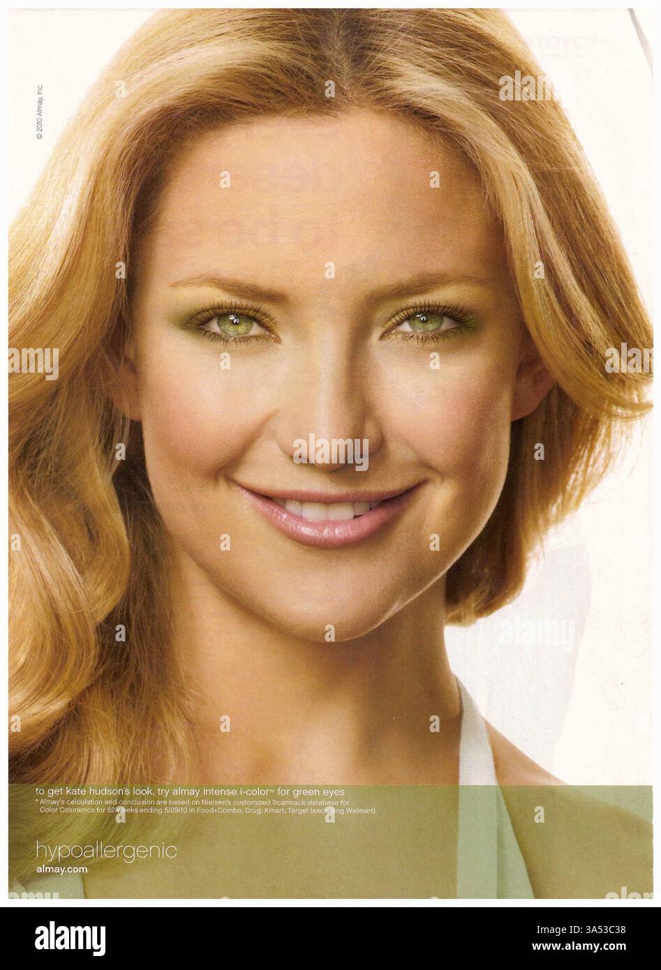 2010 Kate Hudson for Almay hypoallergenic i-color for green eyes ad ...