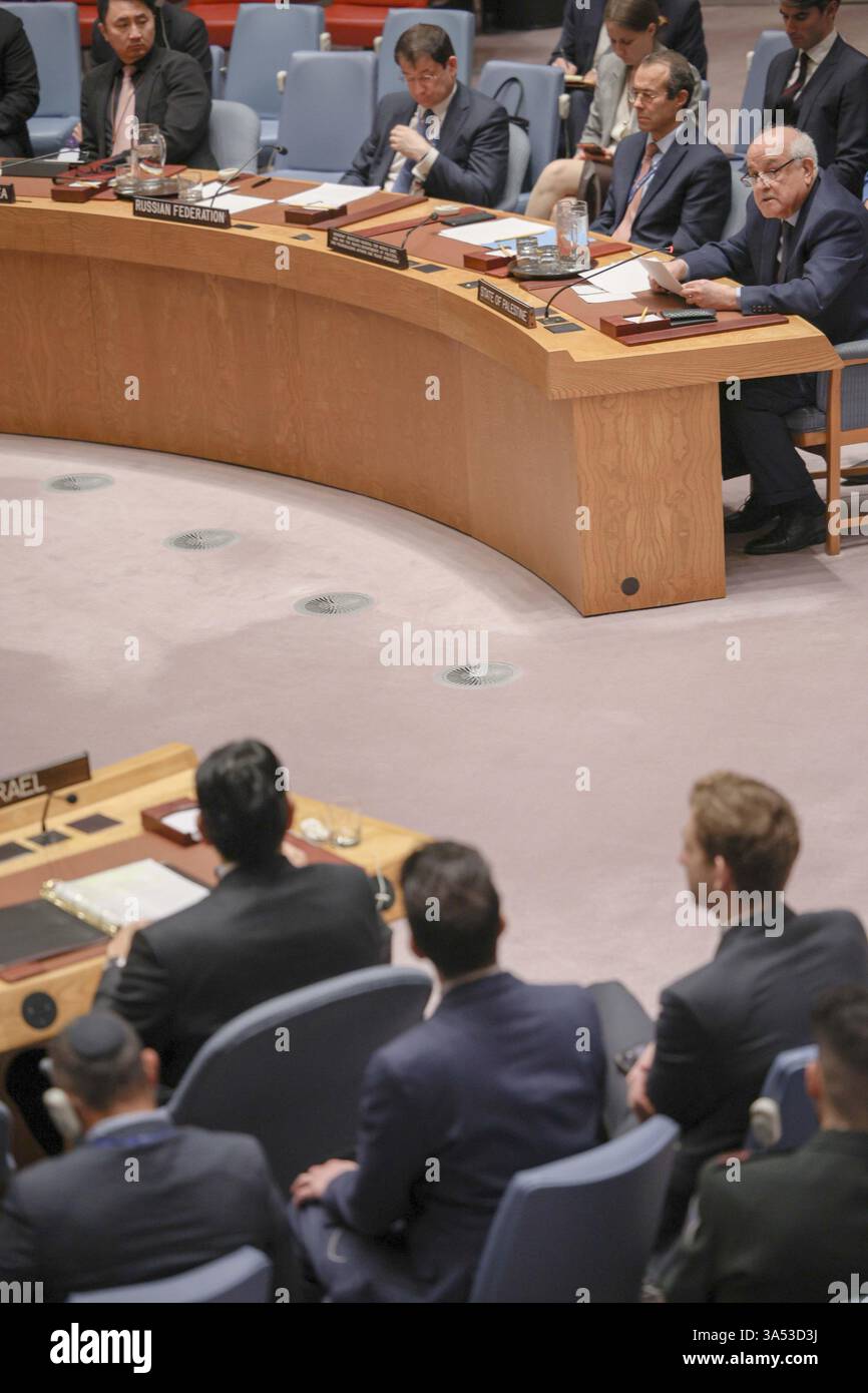 March 20, 2025, New York, New York, USA: RIYAD MANSOUR, Permanent ...