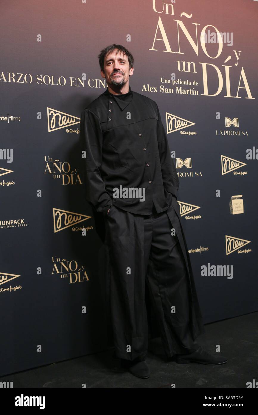 Madrid, Spain, March 20, 2025: Actor Óscar Villalobos poses for the ...